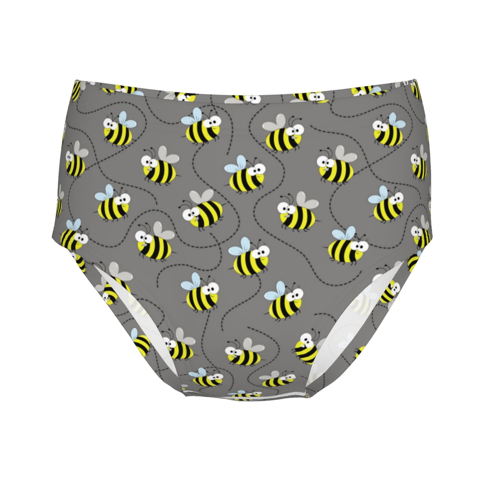 100% Cotton Girls Underwear, Cute bee grey funny Soft Toddler Teen Undies, Breathable Juniors ...
