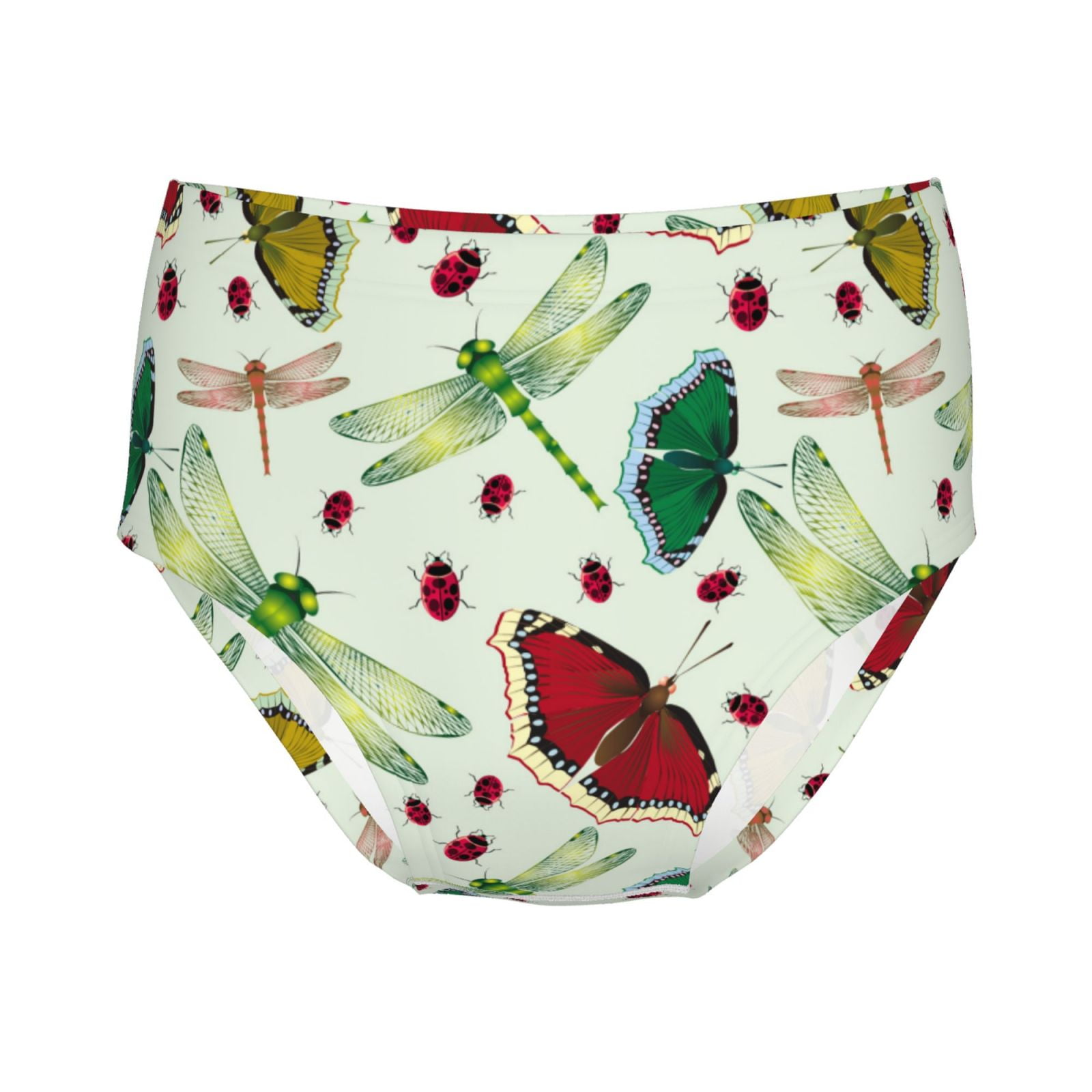 100% Cotton Girls Underwear, Dragonfly Ladybird Butterfly Soft Toddler ...