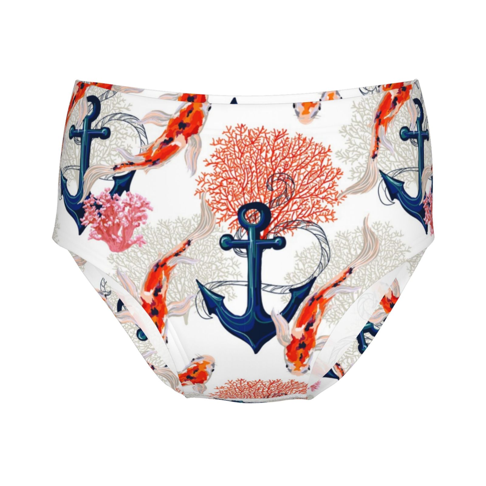 100% Cotton Girls Underwear, Koi Fish And Corals Soft Toddler Teen ...