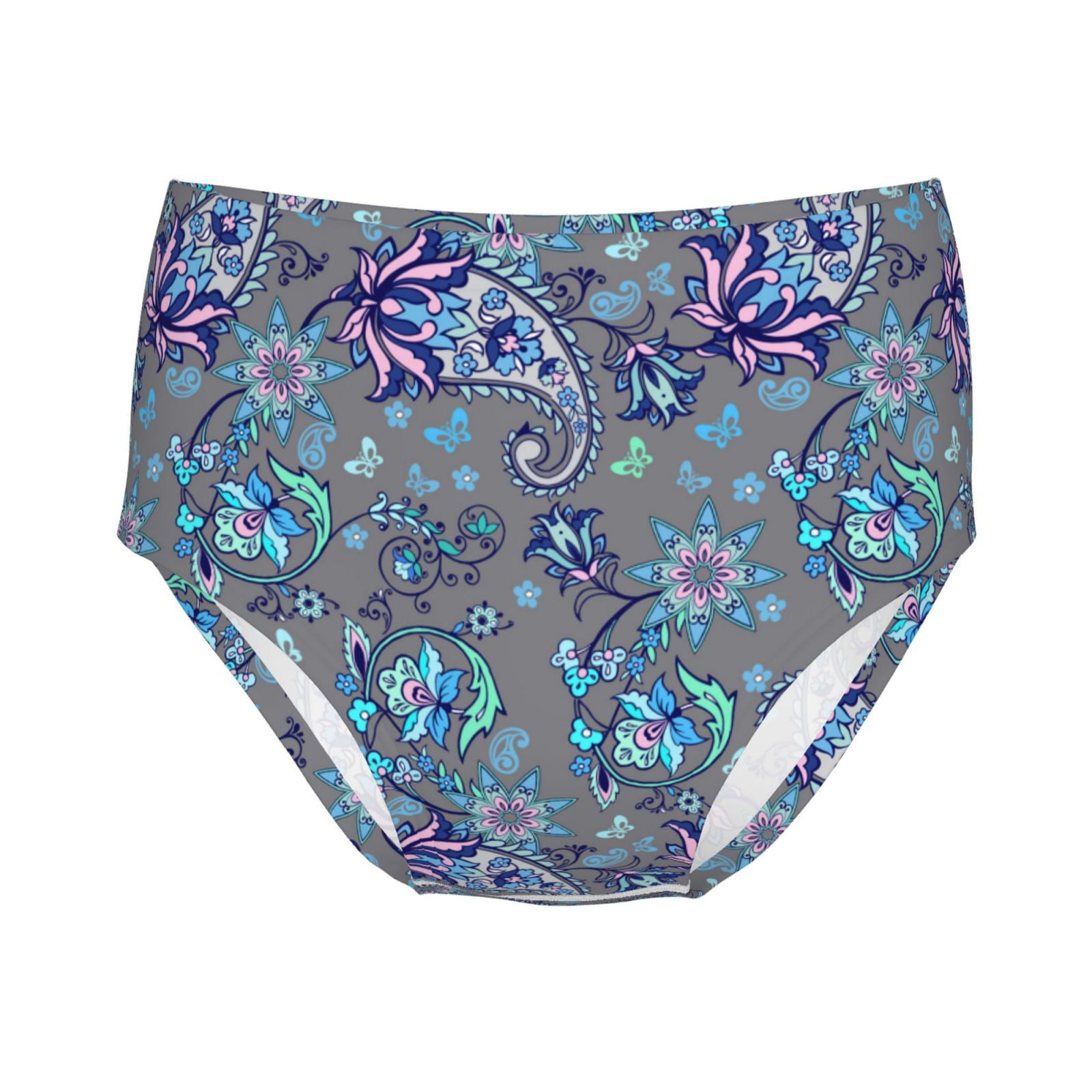 100% Cotton Girls Underwear, Paisley Pattern No.9064 Soft Toddler Teen Undies, Breathable ...