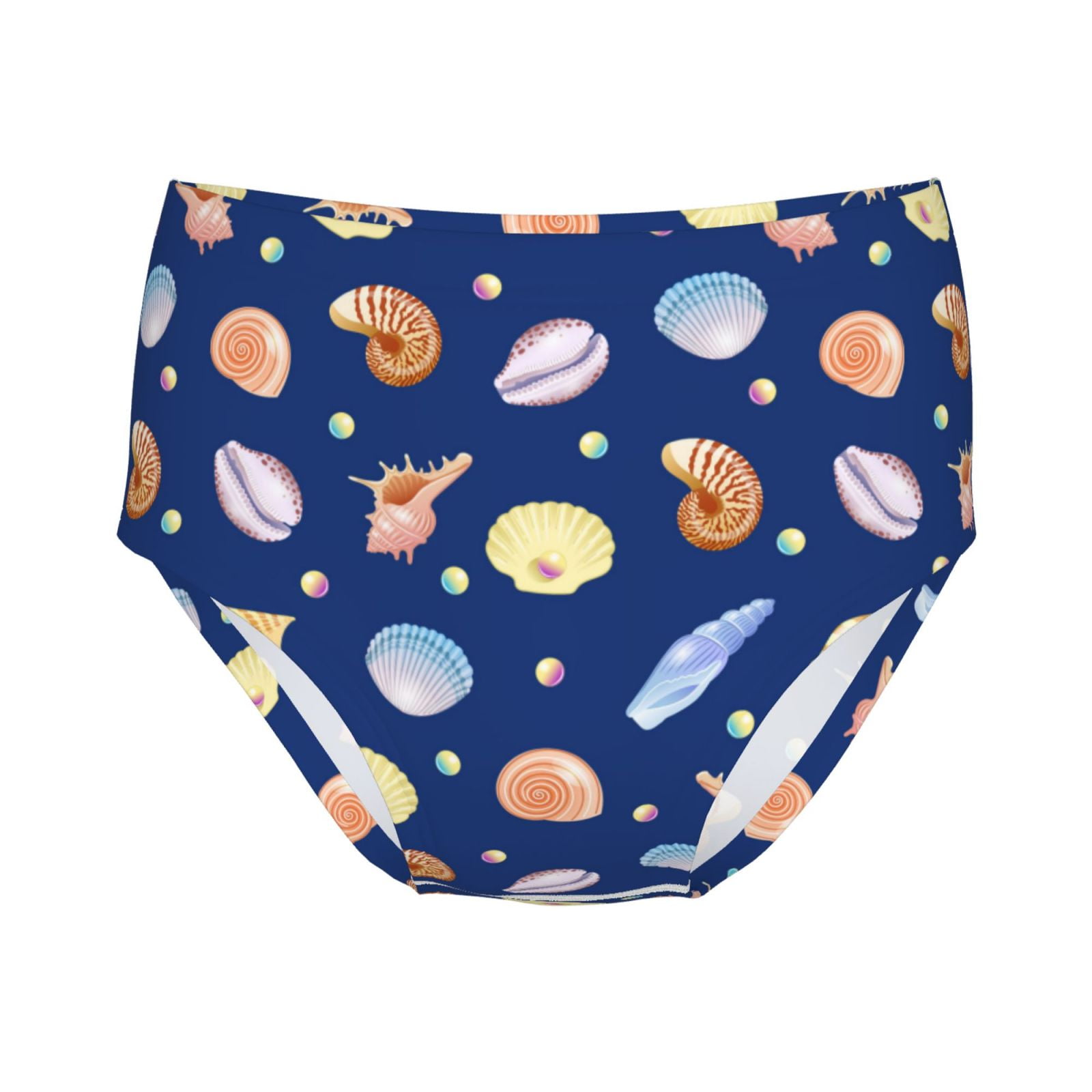 100% Cotton Girls Underwear, Shell Conch Blue Soft Toddler Teen Undies ...