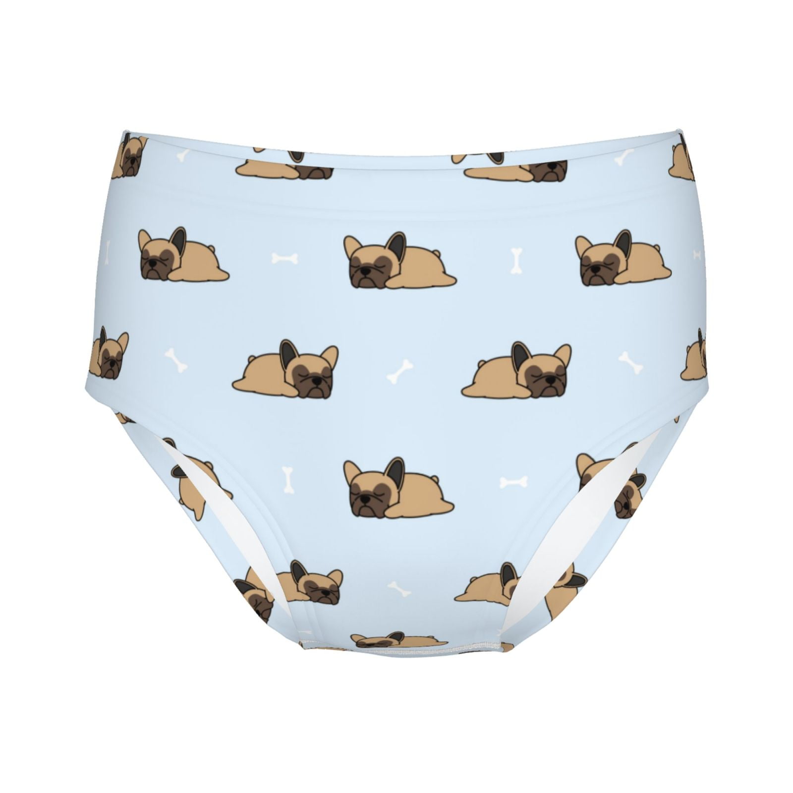 100% Cotton Girls Underwear, Sleeping Cute French Bulldog Soft Toddler ...