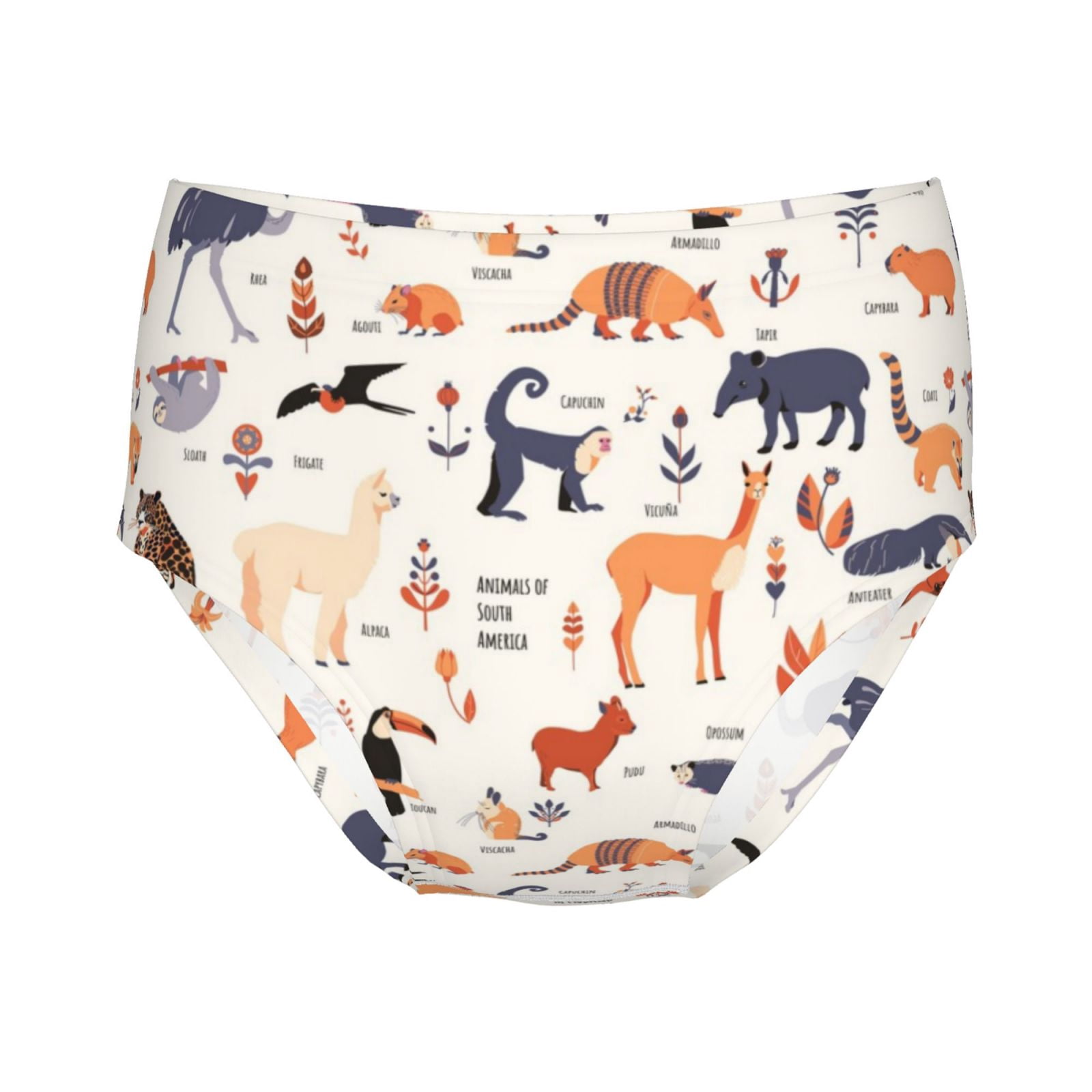 100% Cotton Girls Underwear, South American Animals Soft Toddler Teen ...