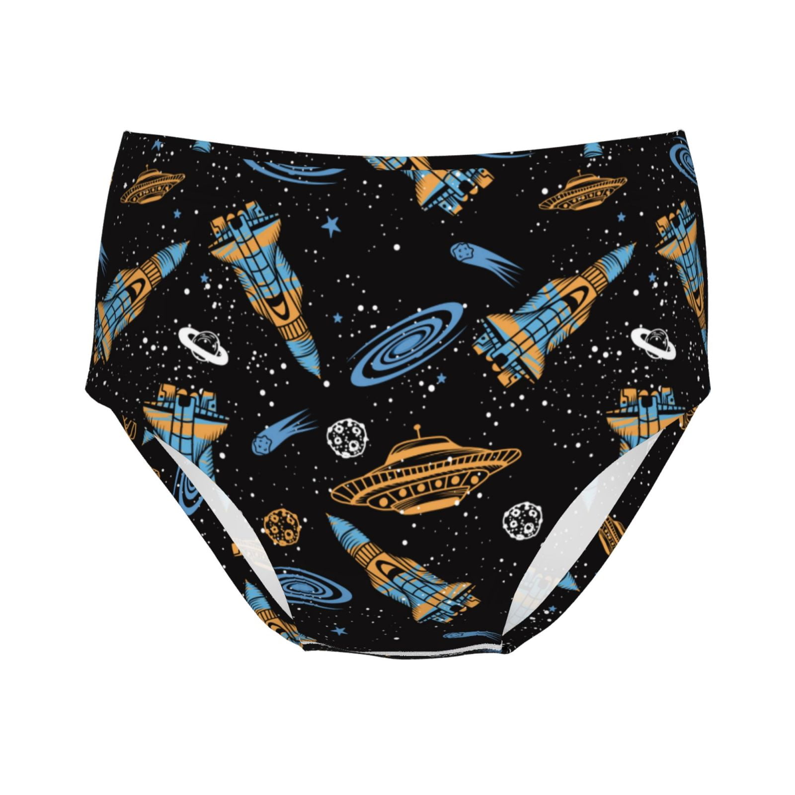 100% Cotton Girls Underwear, Space rocket A Soft Toddler Teen Undies, Breathable Juniors Kids ...