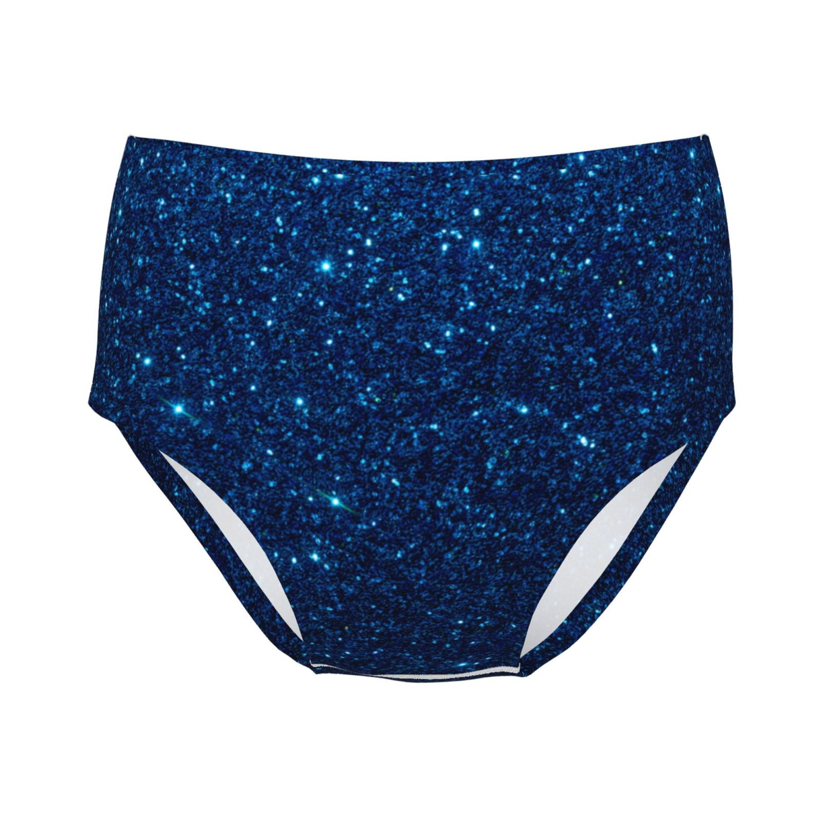 100% Cotton Girls Underwear, Sparkling Blue Glitter Soft Toddler Teen ...