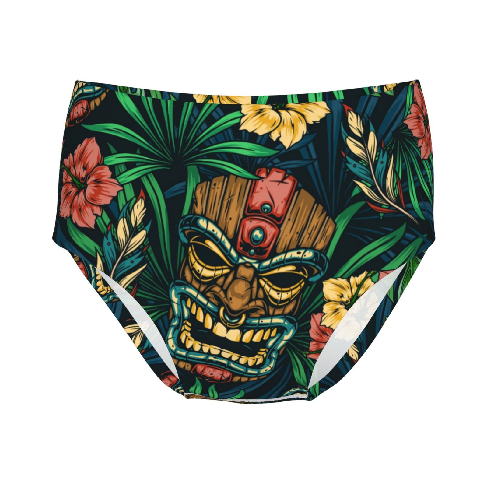 100% Cotton Girls Underwear, Tropical Tribe Mask Soft Toddler Teen ...