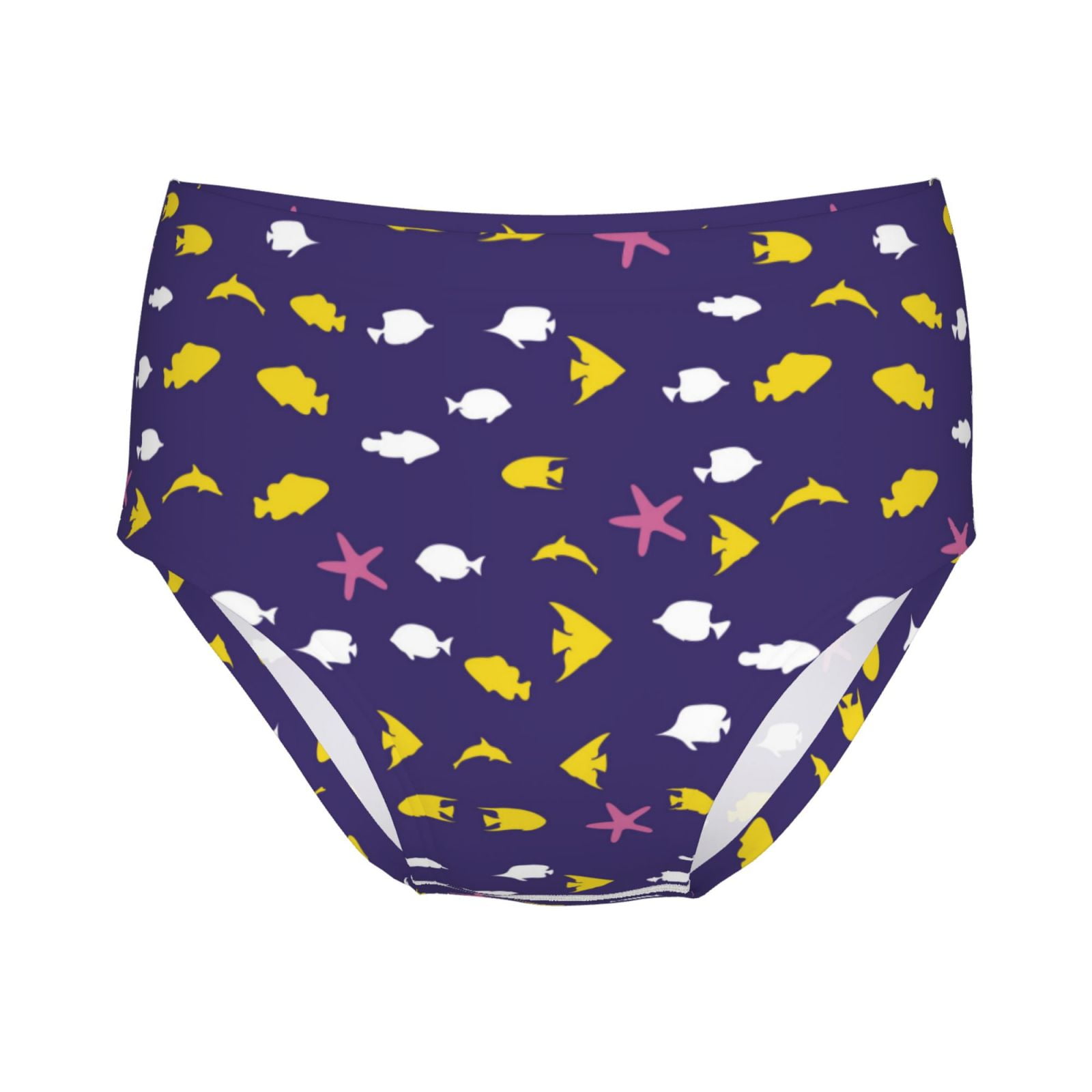 100% Cotton Girls Underwear, Underwater fish Soft Toddler Teen Undies ...