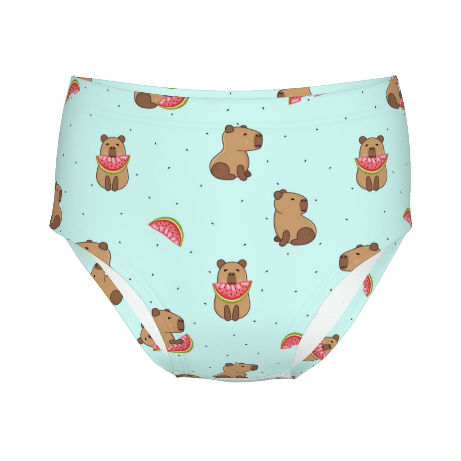 100% Cotton Girls Underwear, Watermelon Capybara Soft Toddler Teen Undies, Breathable Juniors ...