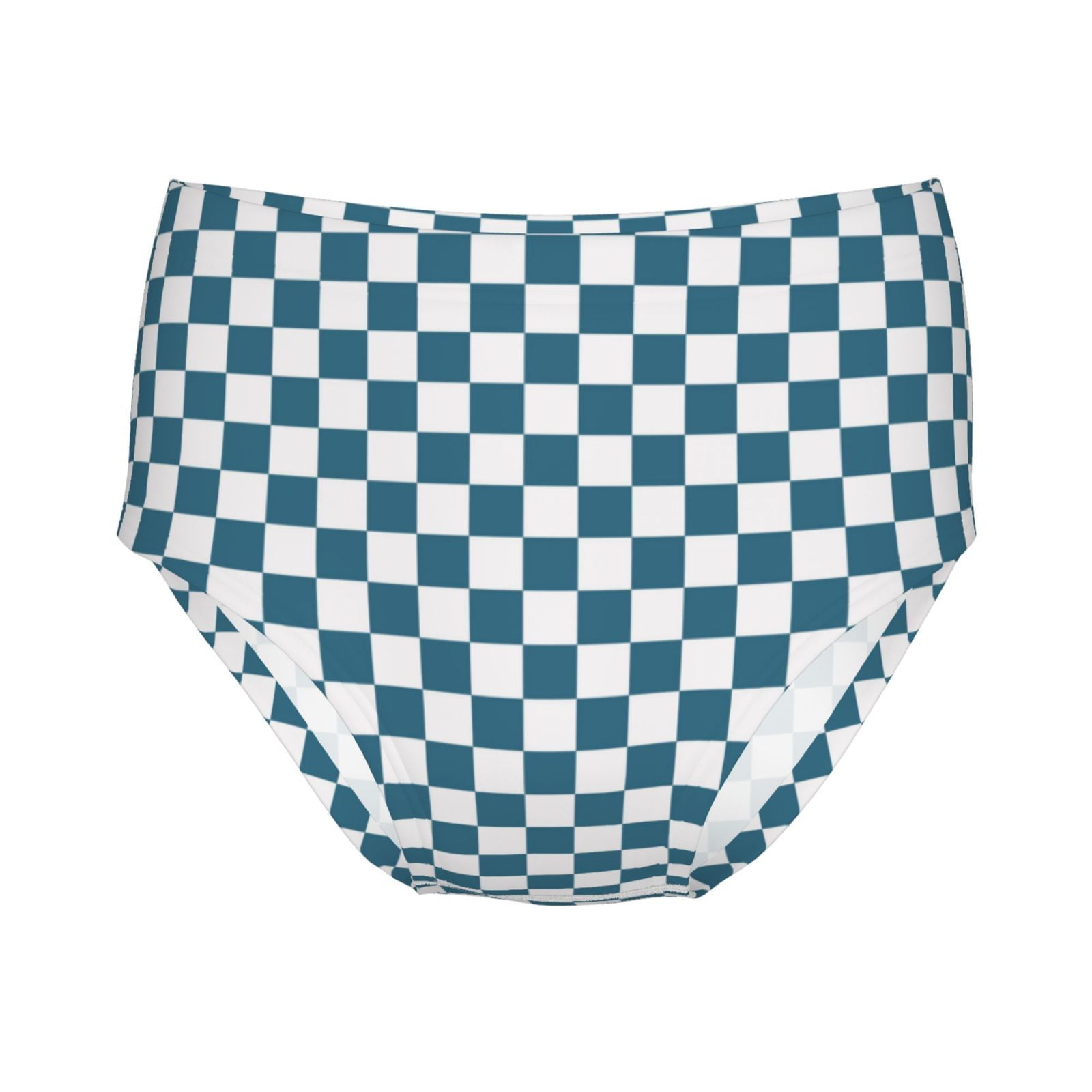 100% Cotton Girls Underwear, blue white checkered plaid Soft Toddler ...