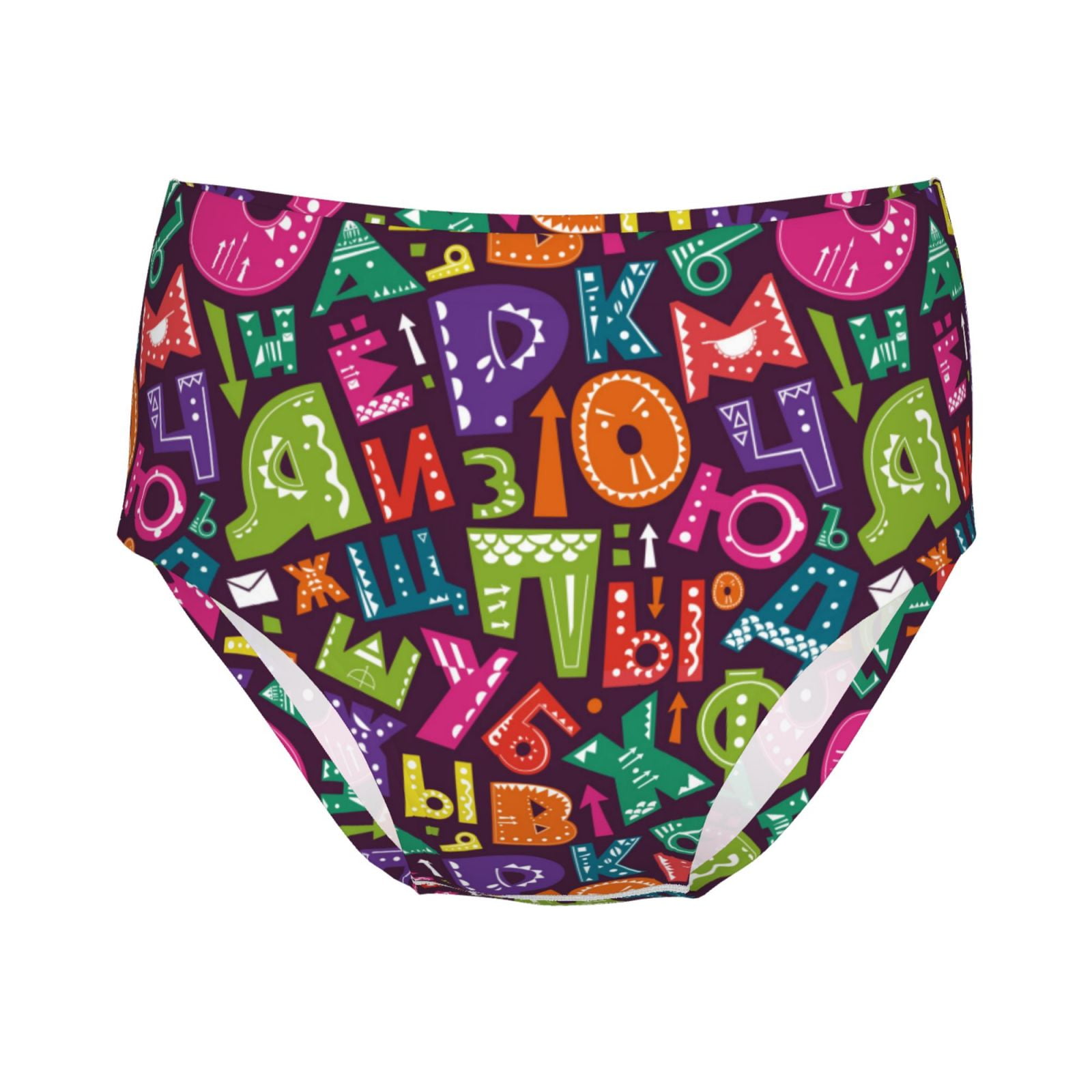 100% Cotton Girls Underwear, funny letters Soft Toddler Teen Undies ...