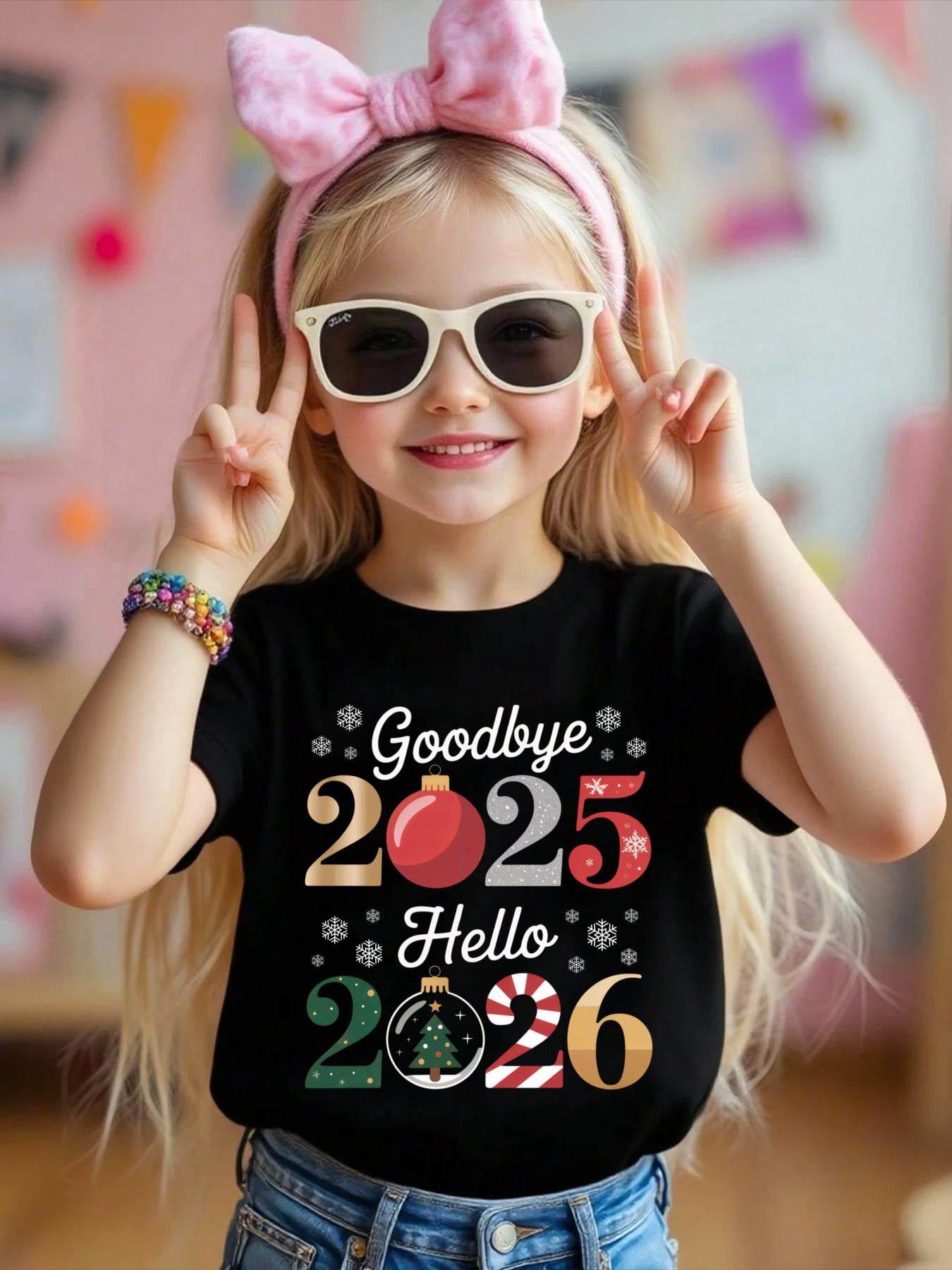 100% Cotton Goodbye 2025 Hello 2026 Happy New Year's Eve Christmas Xmas ...