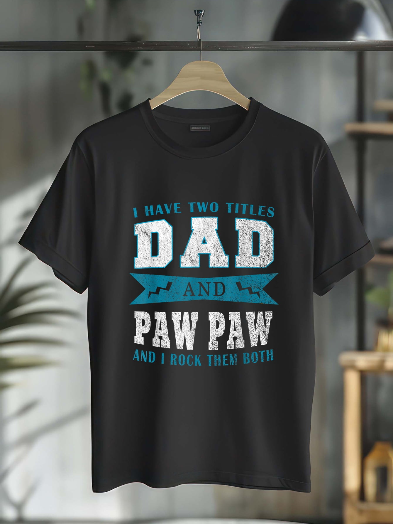 100% Cotton Grandpa Gift I Have Two Titles Dad Paw Paw Father Tee ...