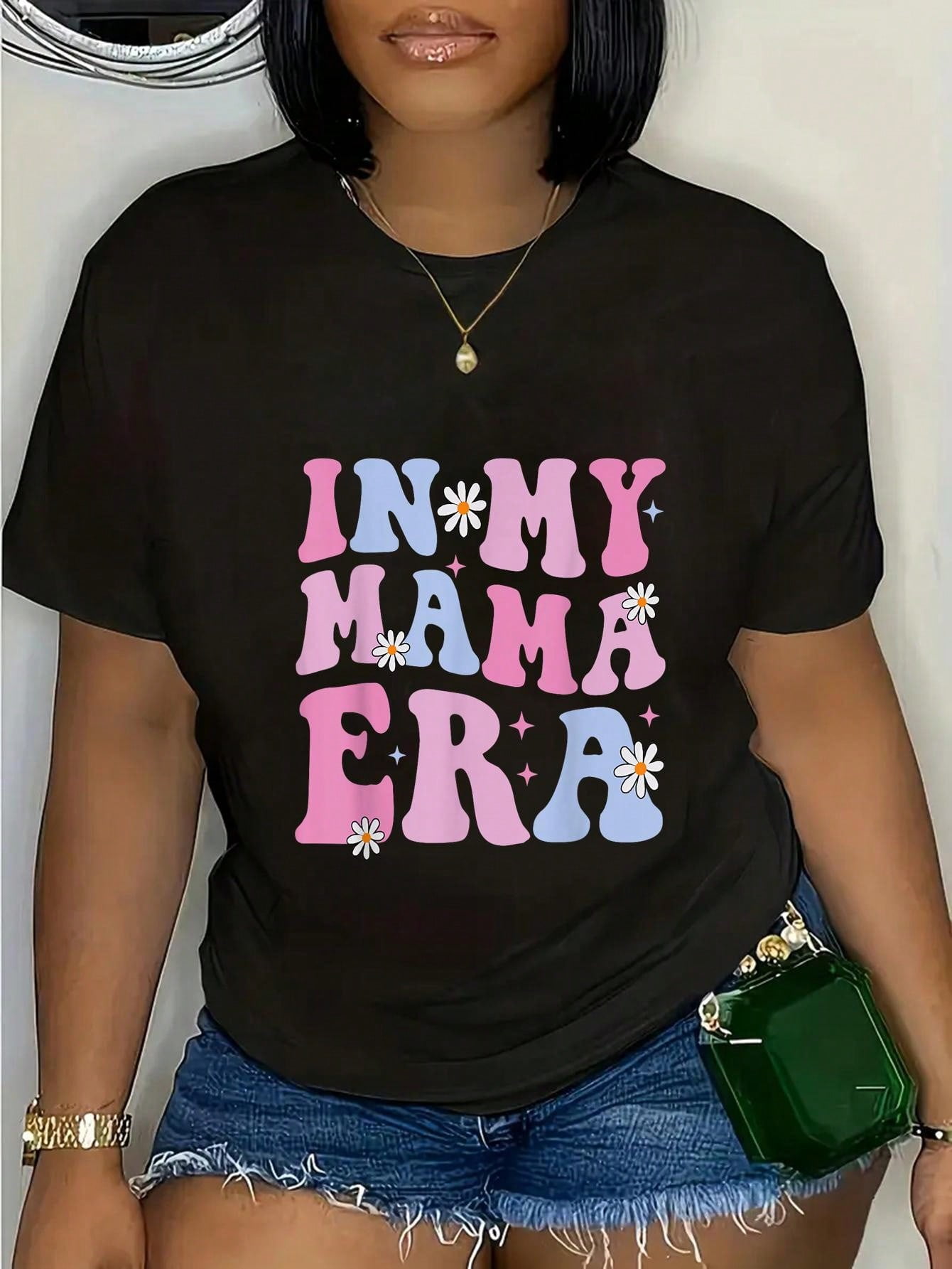 100% Cotton Groovy In My Mama Era Funny Mom Mother Mama Era For Womens ...