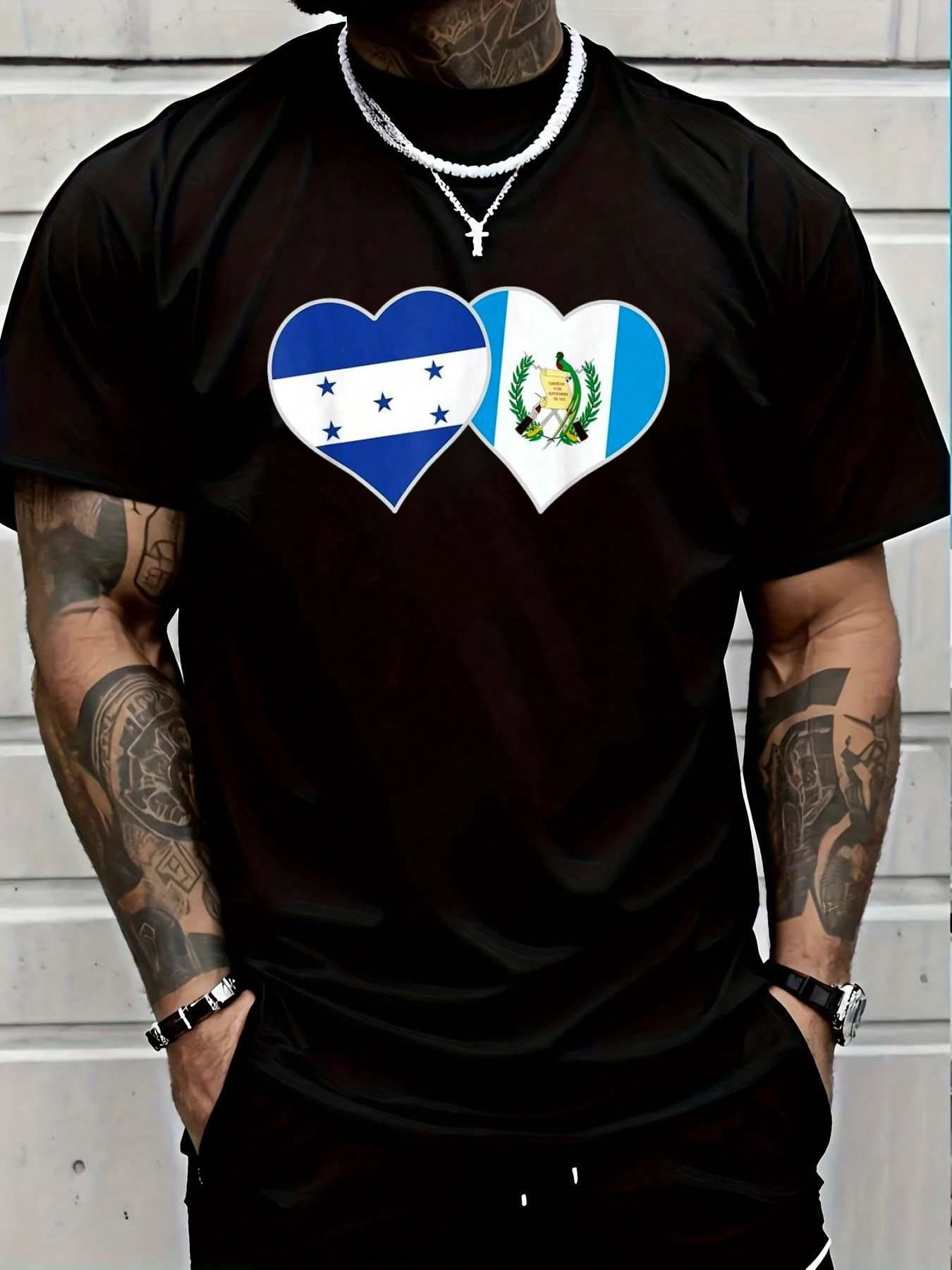 100% Cotton Half Honduran Half Guatemalan Flag Love Guatemala Honduras ...