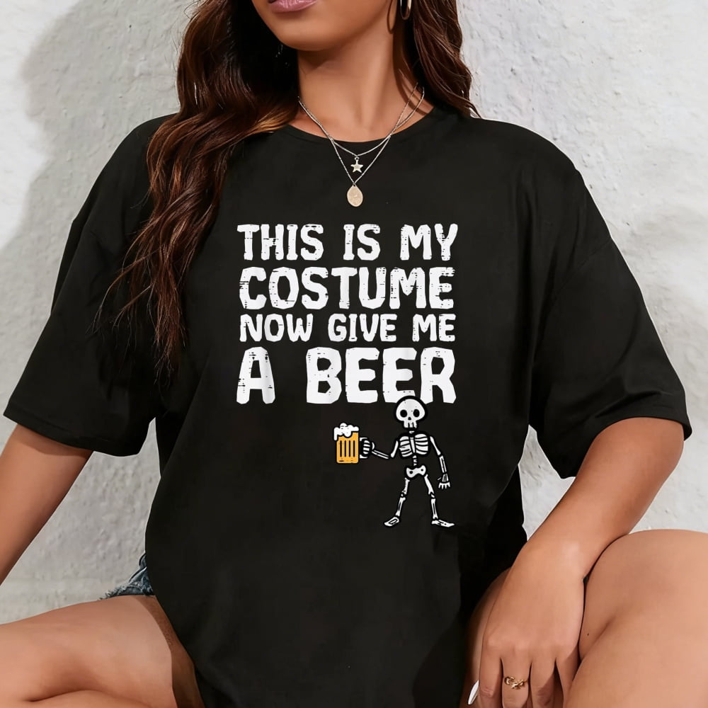 100% Cotton Halloween This Is My Costume Give Me Funny Skeleton Dad Men ...