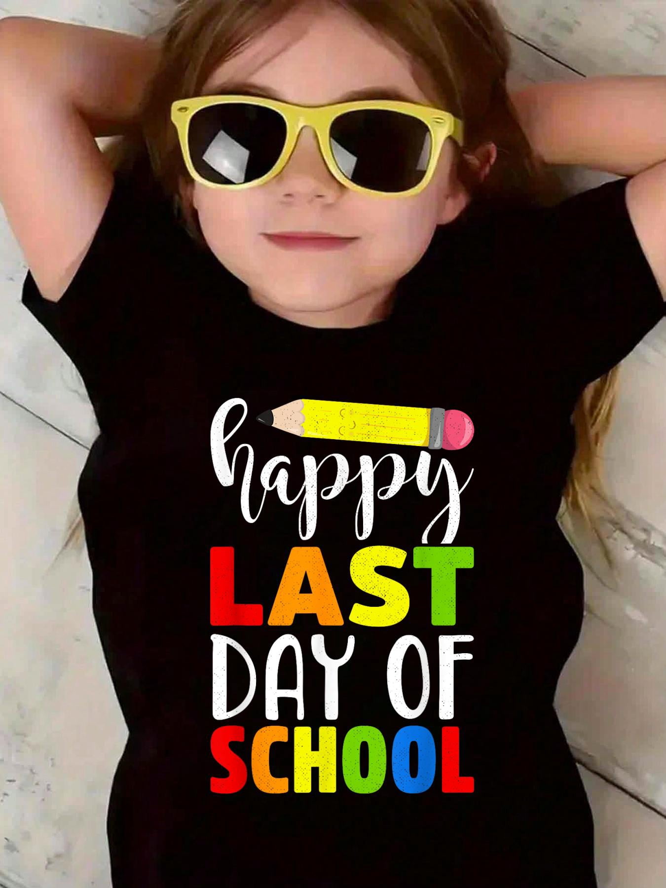 100% Cotton Happy Last Day of School Shirt Teacher Student Parent Kids ...