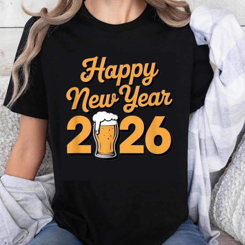 100% Cotton Happy New Year 2026 Beer - Walmart.com