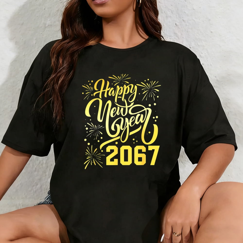 100% Cotton Happy New Year 2067 Funny 67 Six Seven Meme New Year's Eve ...