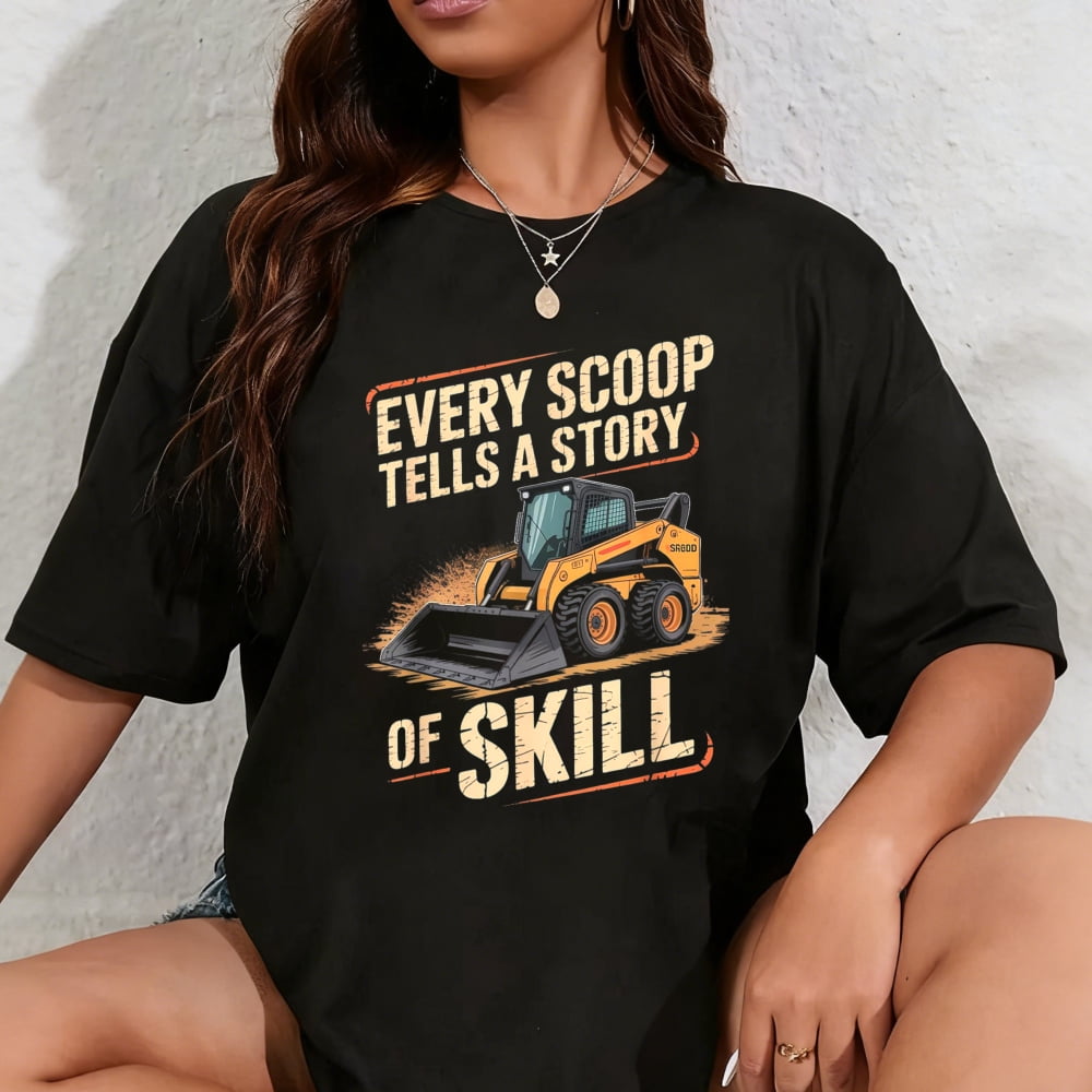 100% Cotton Heavy Equipment Operator Dumping Loads Skid Steer Loader T ...