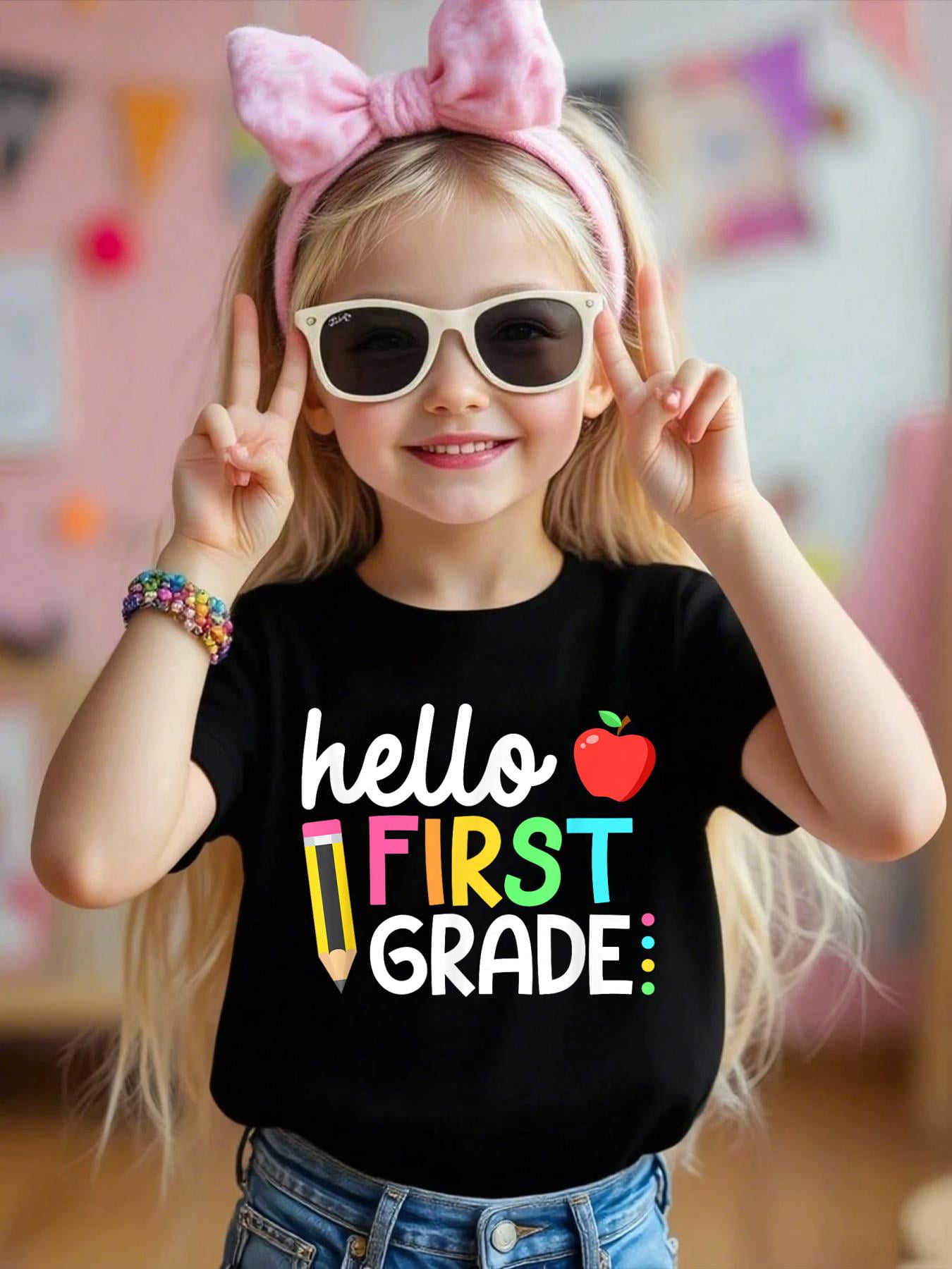 100% Cotton Hello First Grade Team 1st Grade Back to School Teacher ...