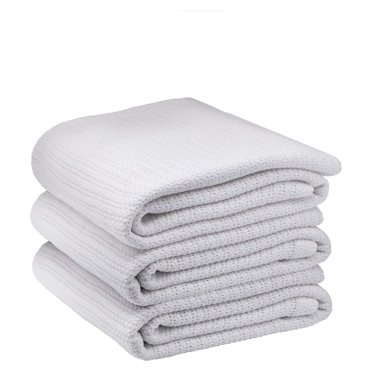 Great Bay Home Thermal 100% Cotton Waffle Weave Lightweight Bed Blanket ...