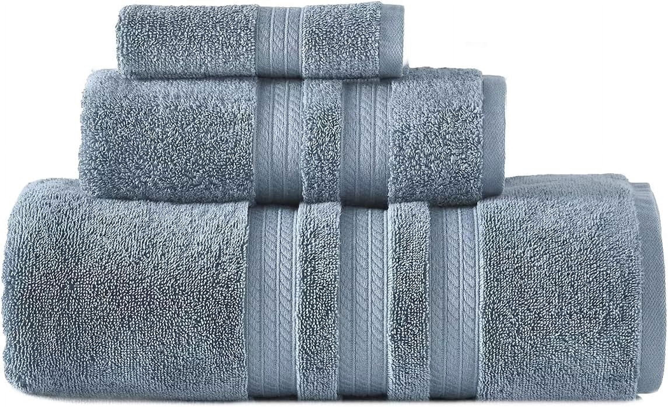 100% Cotton Hotel Premier Collection Luxury Bath Towel Bundle, Assorted ...
