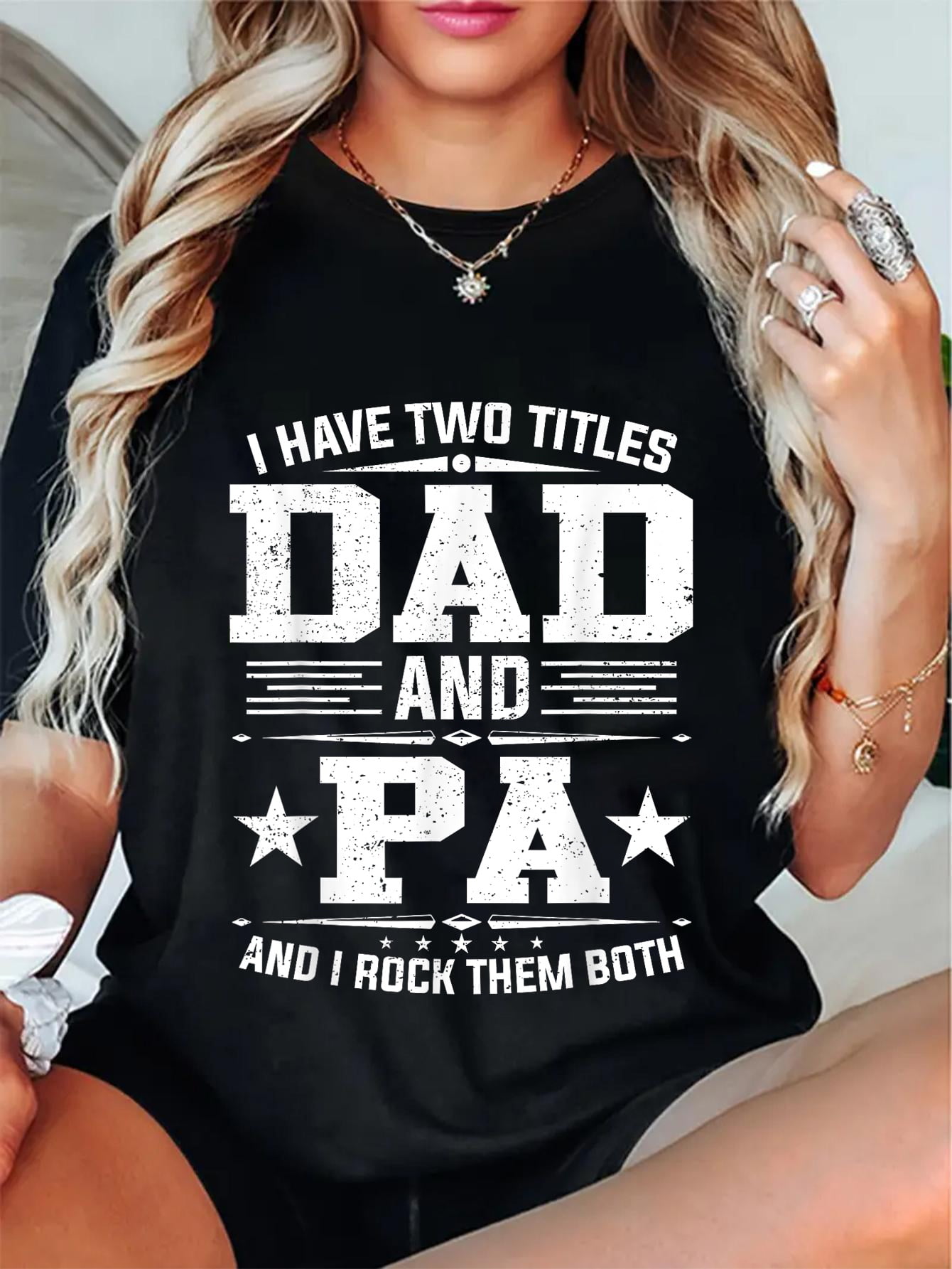100% Cotton I Have Two Titles Dad And Pa Shirt Funny Father's Day T ...