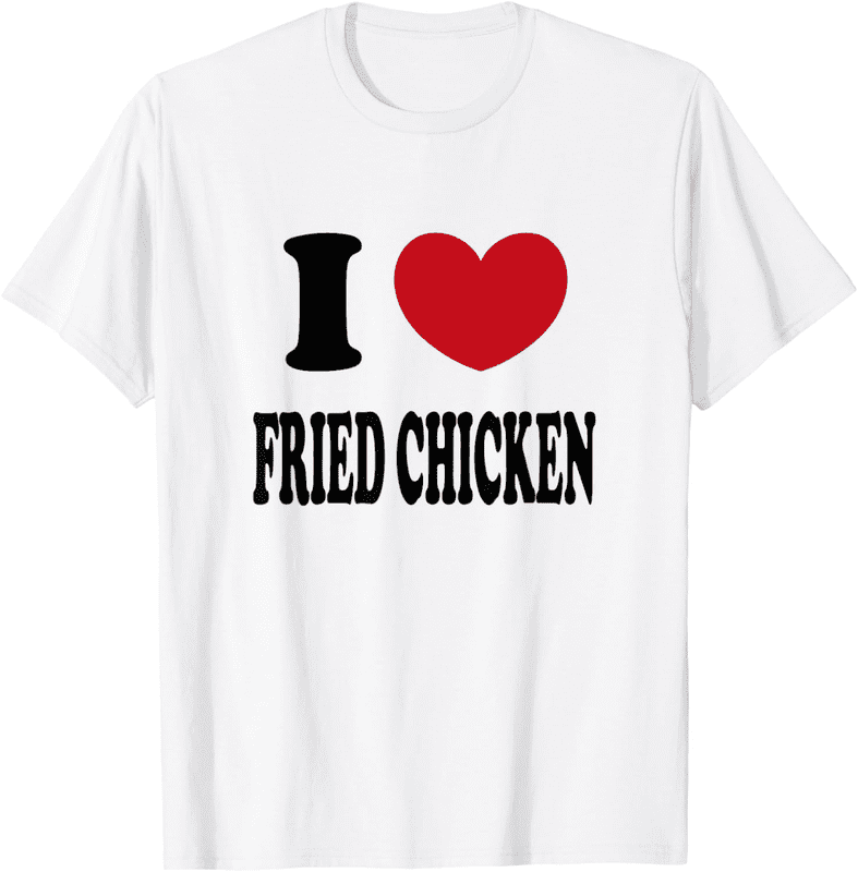 100% Cotton I Love Fried Chicken T-Shirt Golf Gift T-Shirts For Men and ...