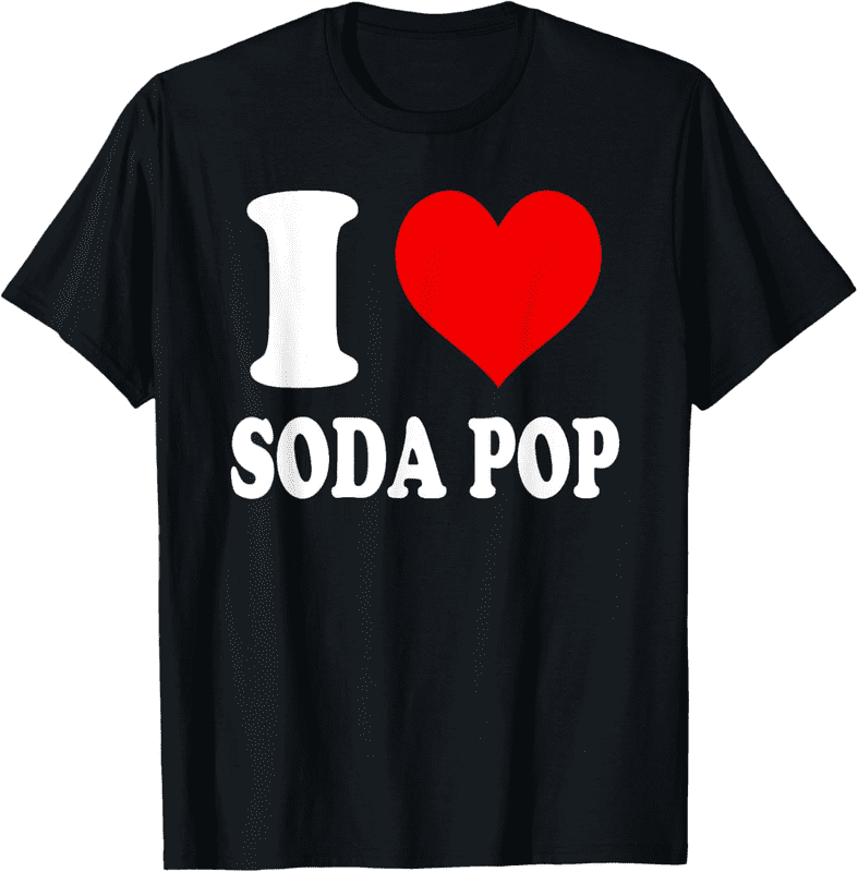 100% Cotton I Love Soda Pop T-Shirt Golf Gift T-Shirts For Men and ...