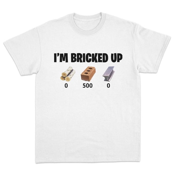 [100% Cotton] I'm Bricked Up Meme Tee, Cool Graphic Shirt, Perfect for Casual Outfits. Golf Gift ...
