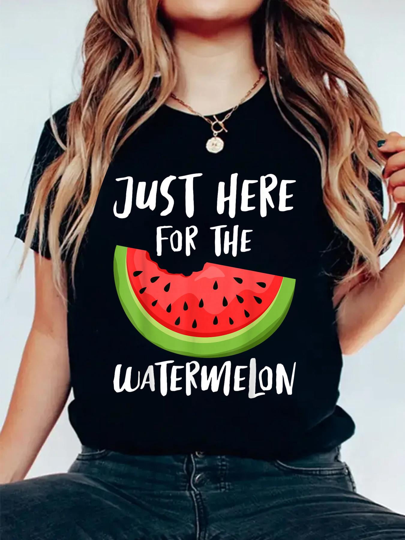 100% Cotton I'm Just Here for The Watermelon Funny Summer Melon Lover T ...