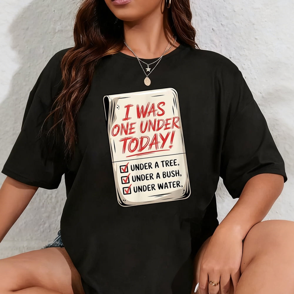 100% Cotton I was One Under Today Funny Golfing Joke Humor T-Shirt ...