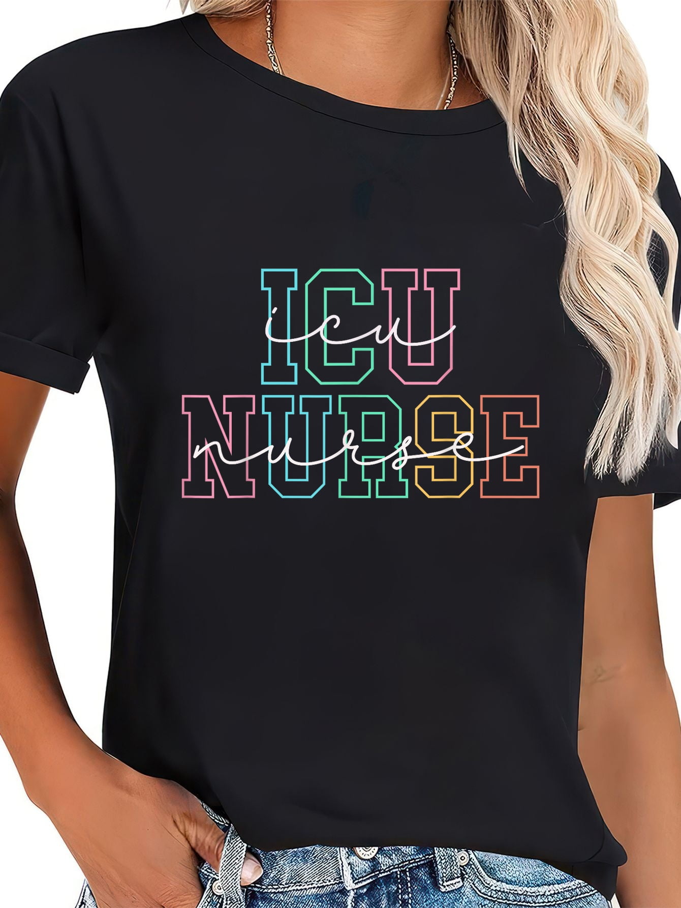 100% Cotton Icu Nurse Icu Nursing Icu Critical Care Men Women ICU Nurse T-Shirt - Walmart.com