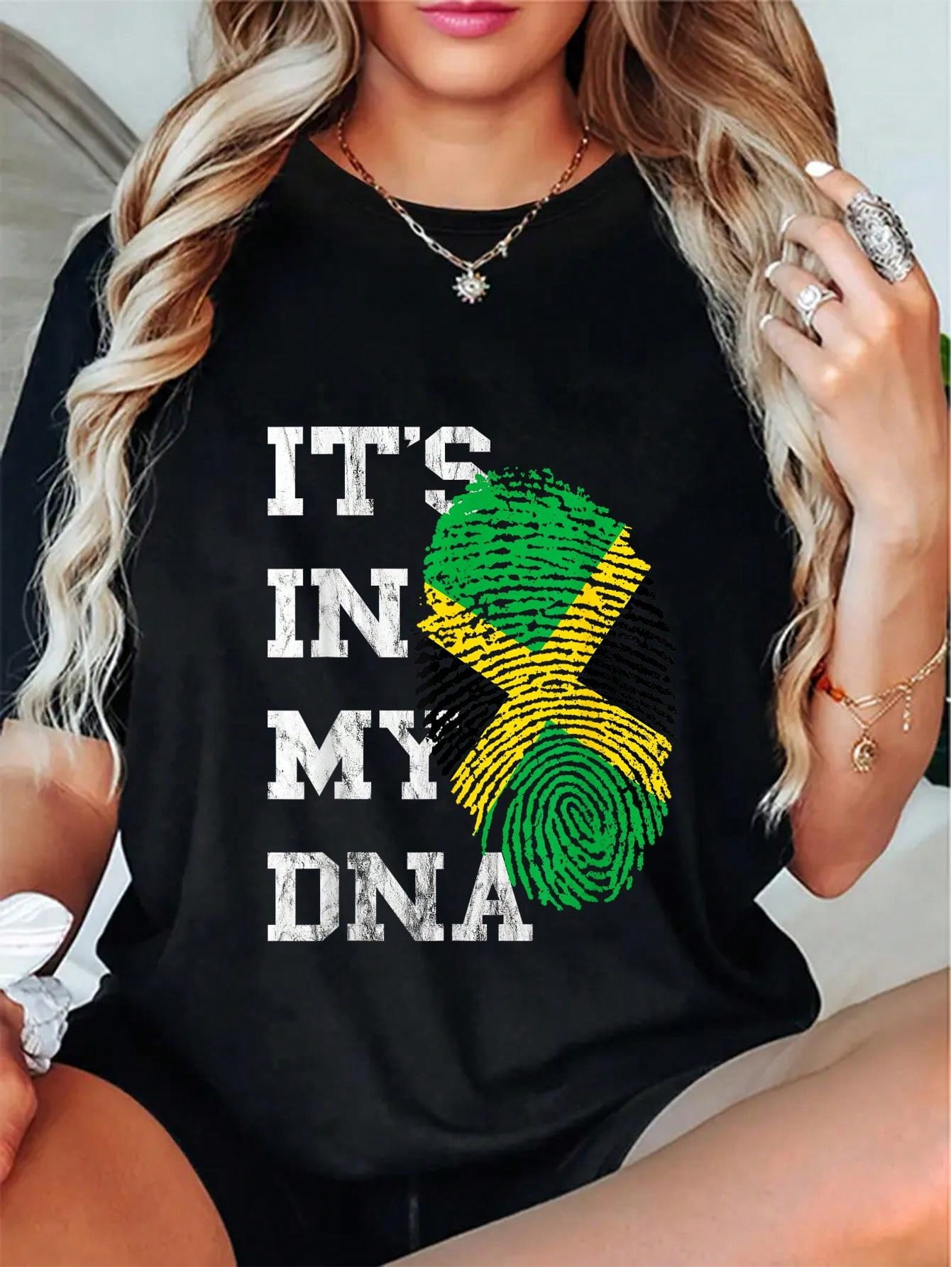 100% Cotton It Is In My DNA Jamaica Genetics Jamaican Roots T-Shirt ...