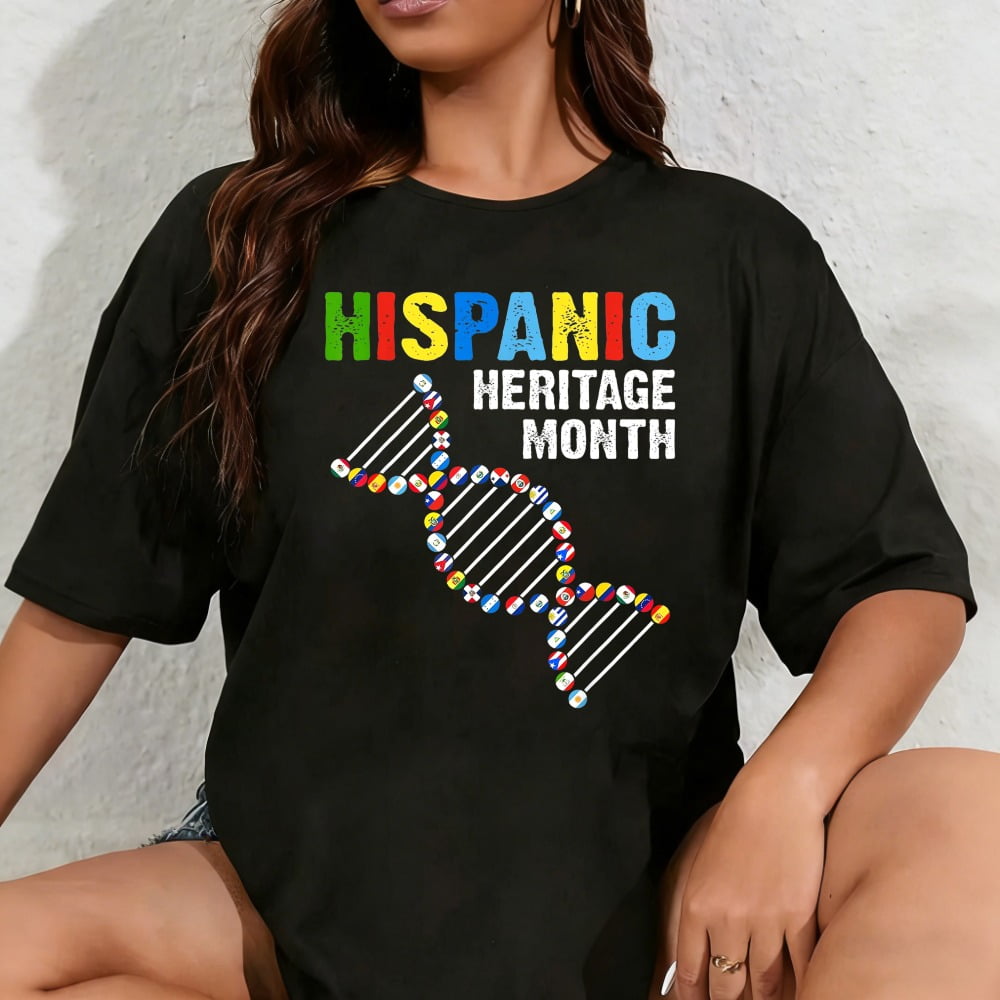 100% Cotton It's In My DNA Latinx Countries Flag Hispanic Heritage ...