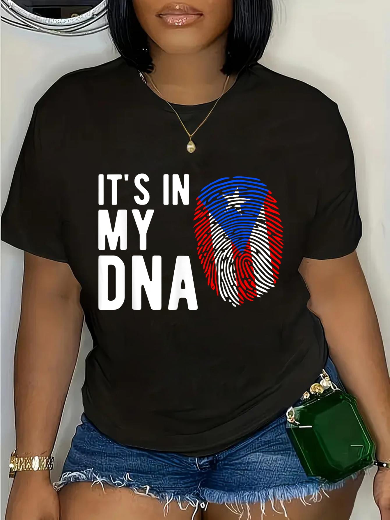100% Cotton It's in my DNA Puerto Rico Flag Puerto Rican Gift T-Shirt ...