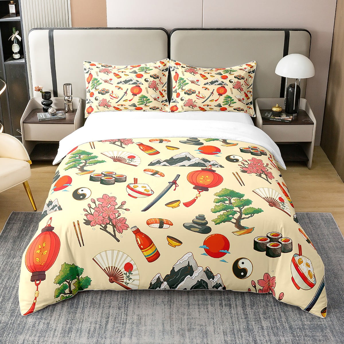 100% Cotton Japanese Style Duvet Cover(No Comforter),Japan Tridition ...