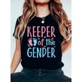 100% Cotton Keeper of The Gender Reveal Party Gifts to Be Baby Shower T ...