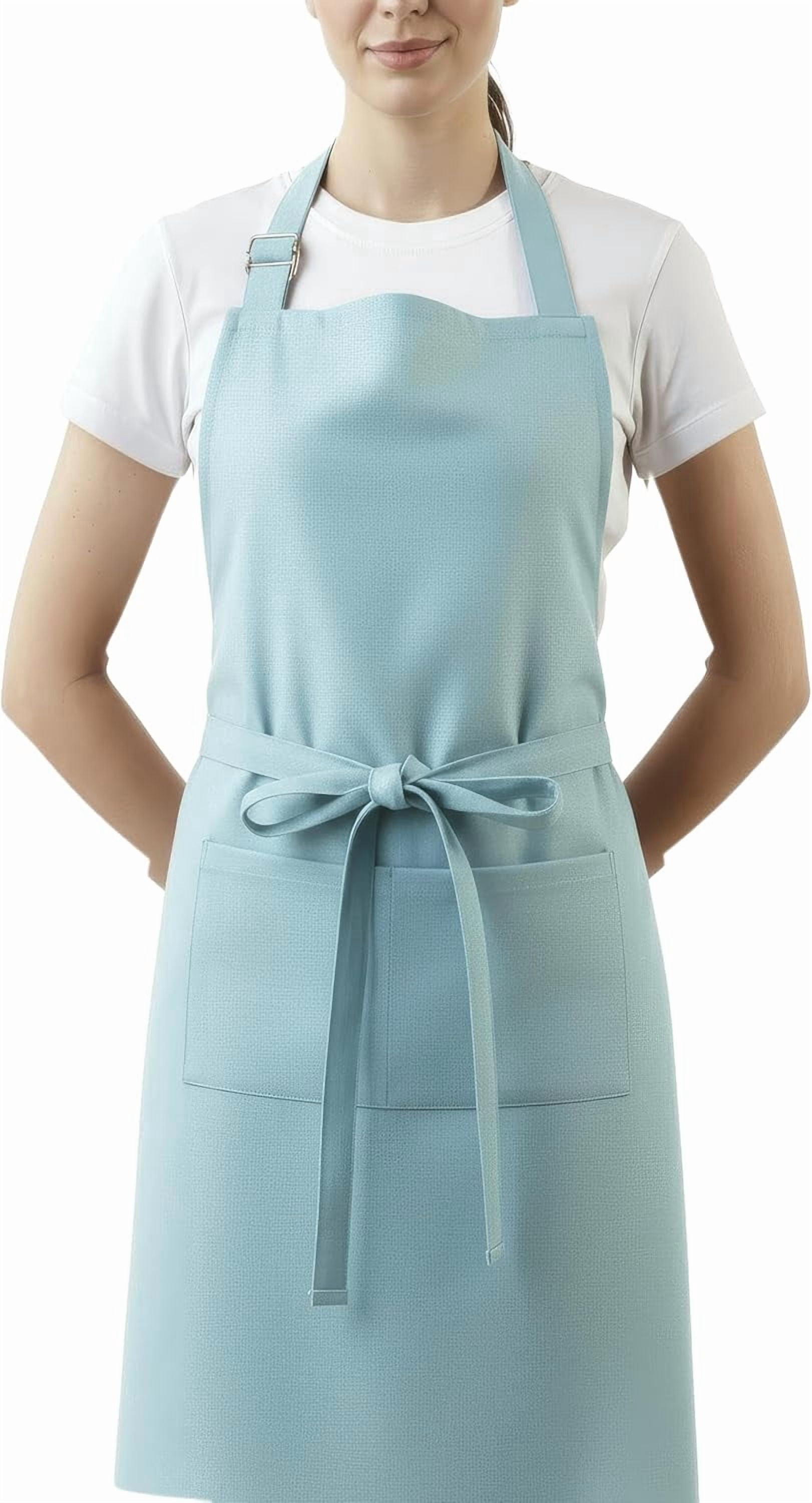100% Cotton Kitchen Apron with 2 Pockets – Adjustable Chef Apron for ...