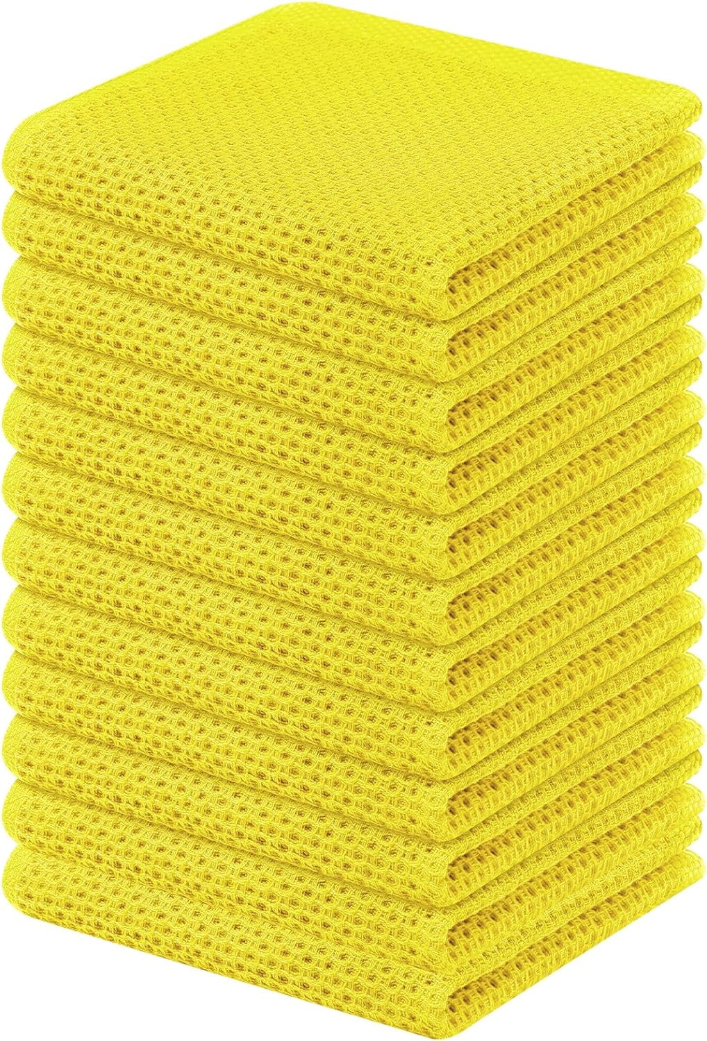 100% Cotton Kitchen Dish Cloths, 12 Pack Waffle Weave Ultra Soft ...
