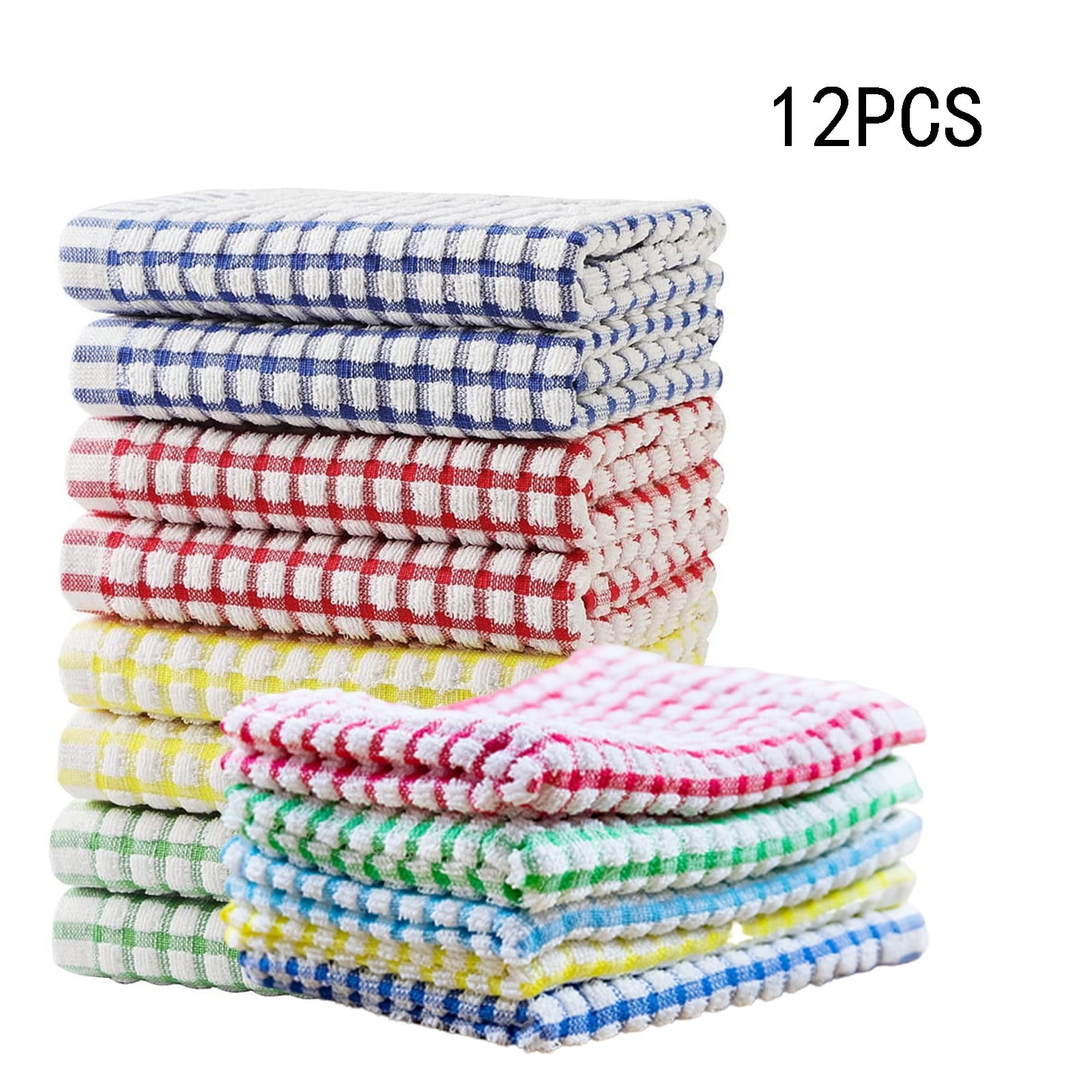 100% Cotton Kitchen Dish Cloths for Washing Dishes, 12X12 Inches Dish ...