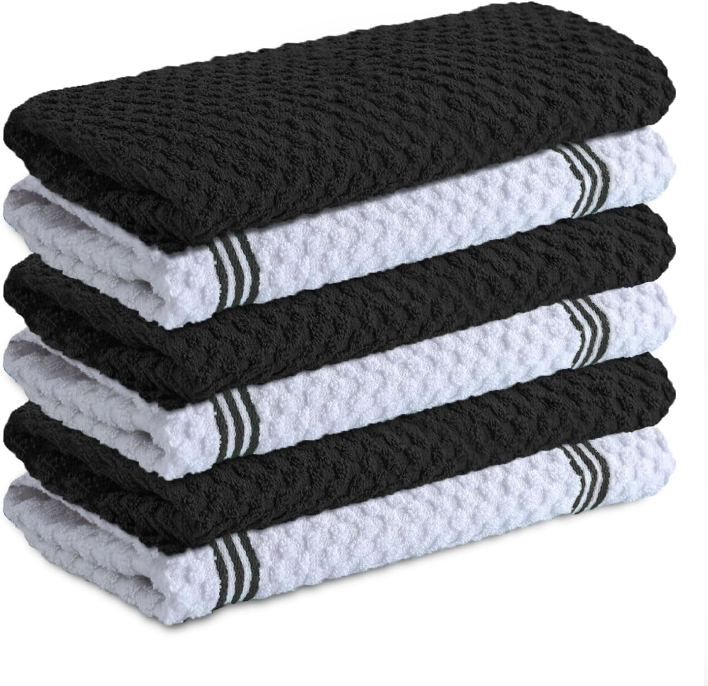 100% Cotton Kitchen Towels - 15x25 Inch Ultra Soft, Super Absorbent ...