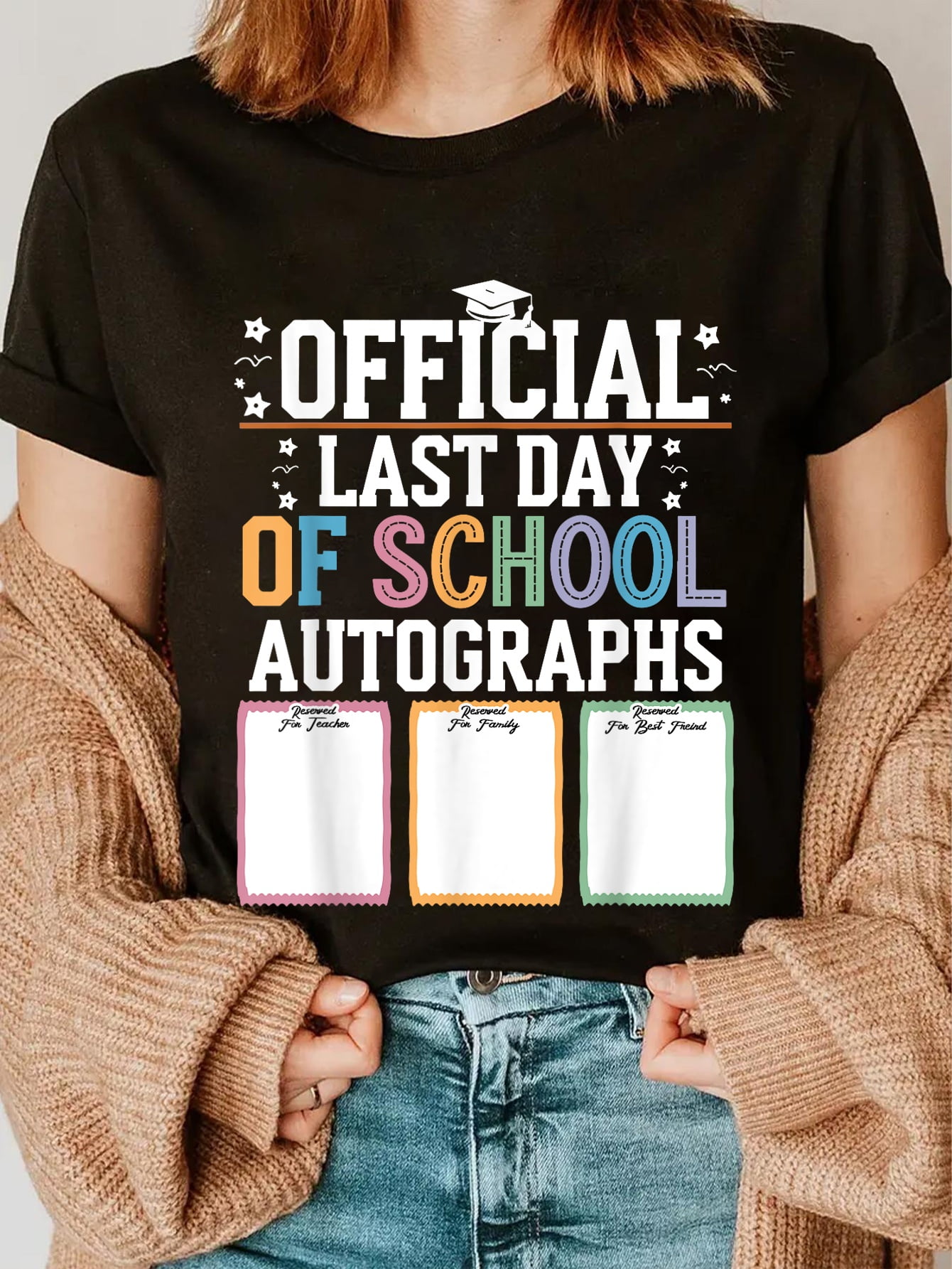 100% Cotton Last Day Of School Official Autograph Graduation Last Day ...