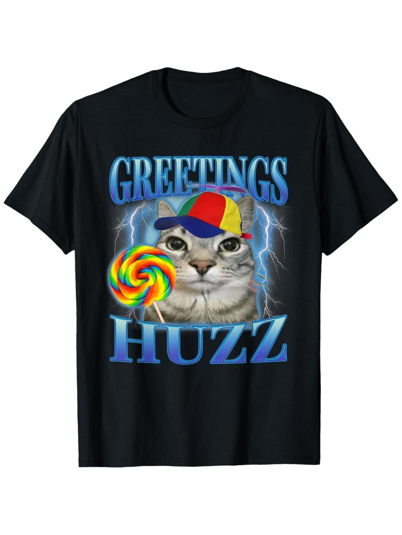 100% Cotton Lollipop Cat Meme T-Shirt – Funny Silly Cats Graphic Tee ...