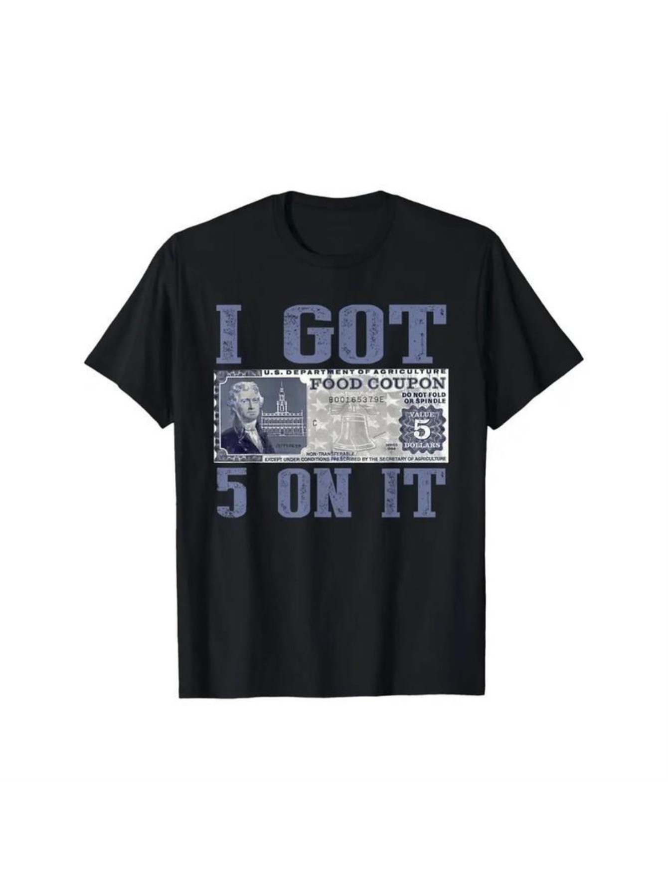 100% Cotton Loose Fit Graphic T-Shirt - "I Got $5 on It" Streetwear ...