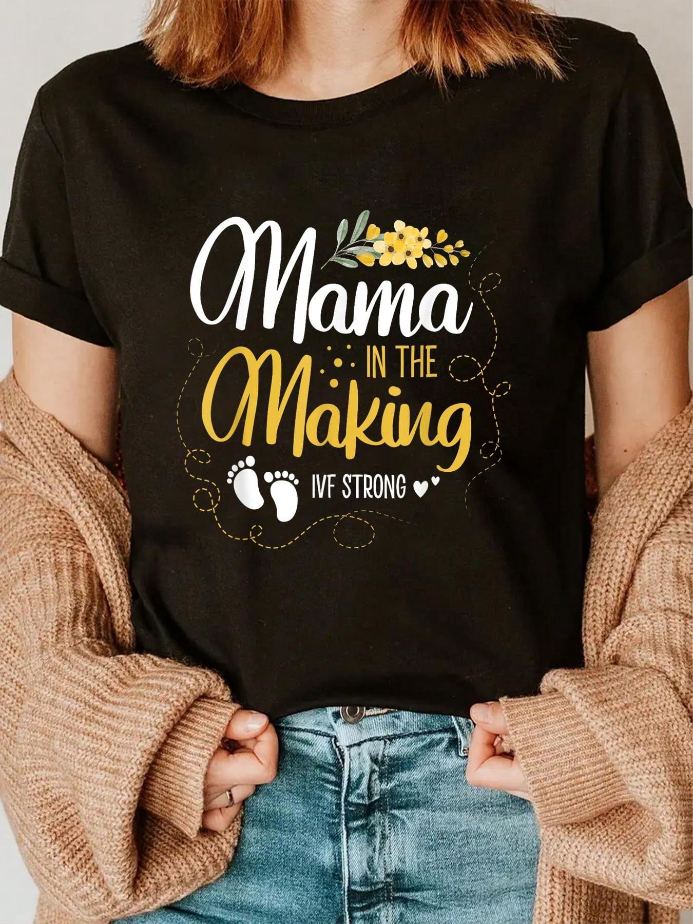 100% Cotton Mama In The Making IVF Strong For A IVF Embryo ...