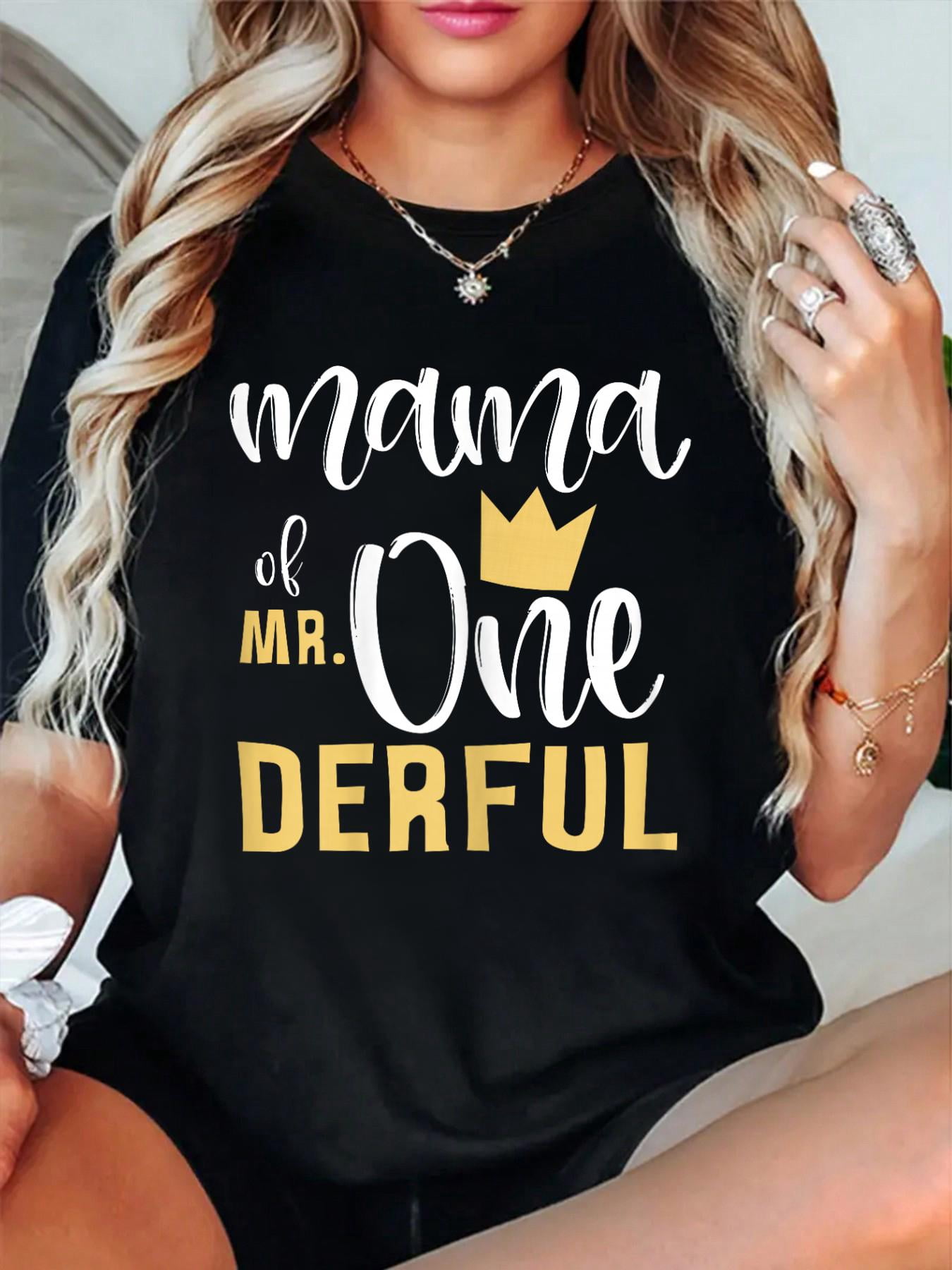 100% Cotton Mama of Mr Onederful 1st Birthday First One-Derful Matching ...
