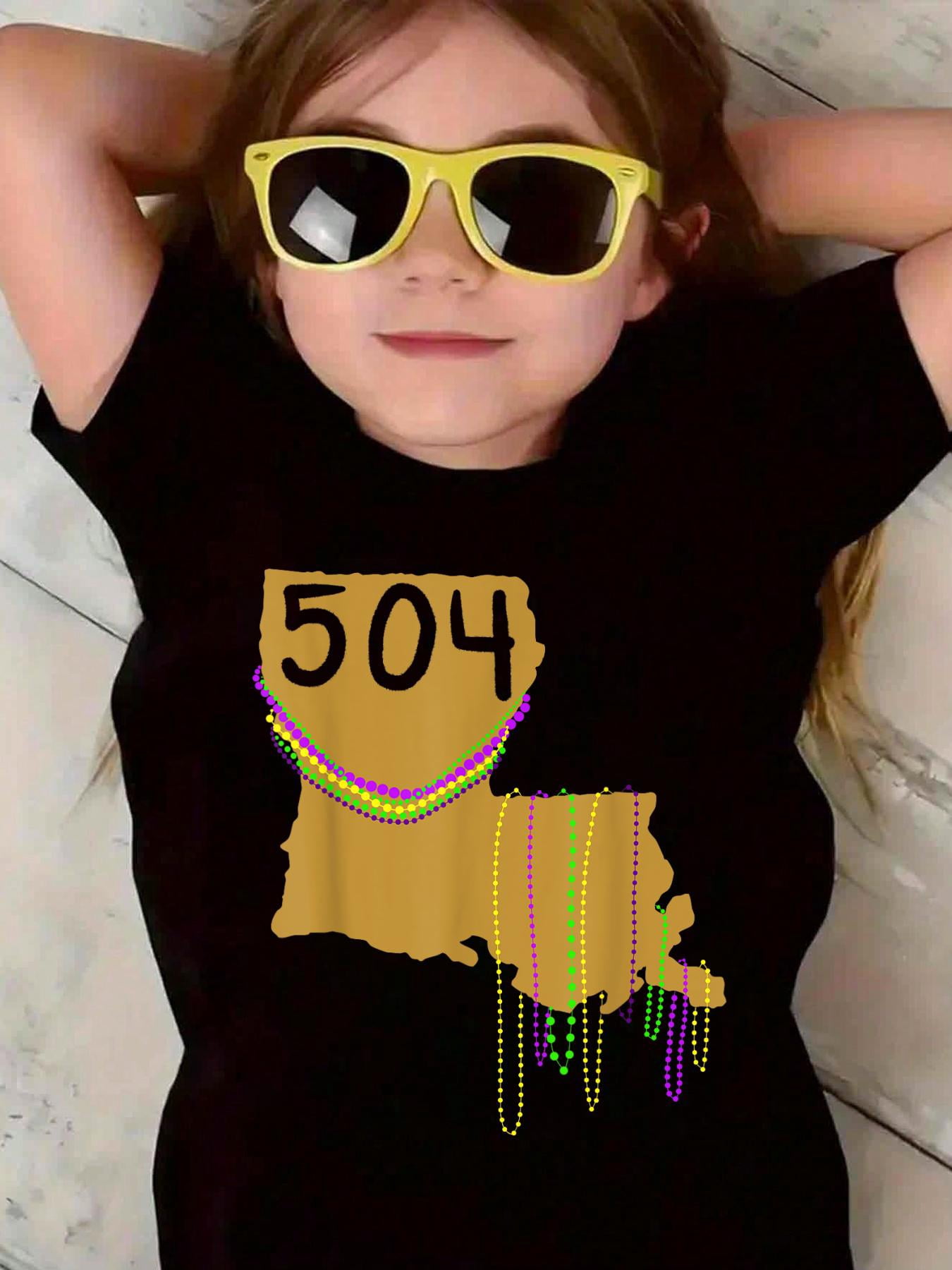 100% Cotton Mardi Gras 504 shirt for LA Native Street Party Fat Tuesday ...
