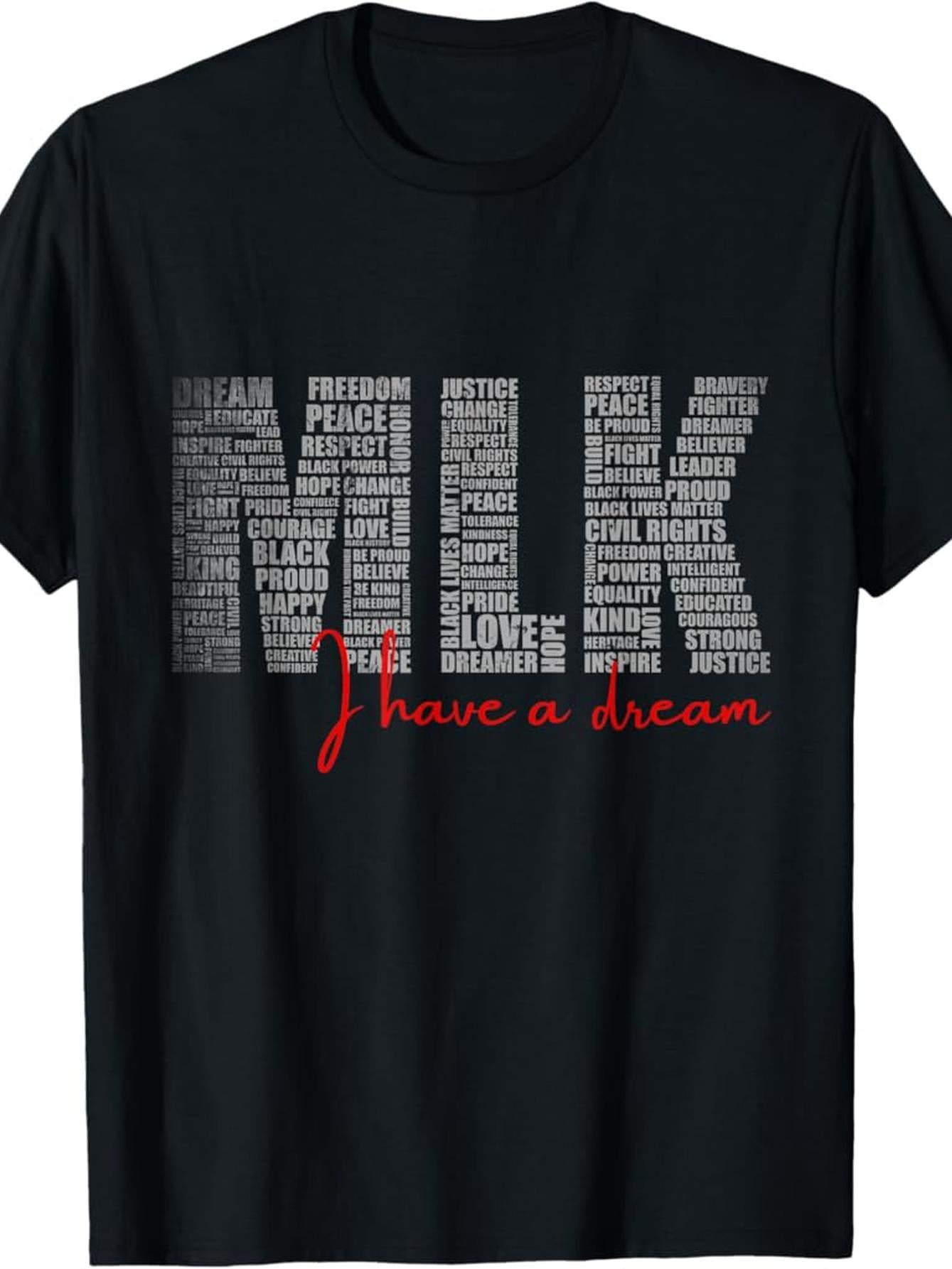 100% Cotton Martin Luther King Jr. Day T-Shirt for Men - "I Have a ...