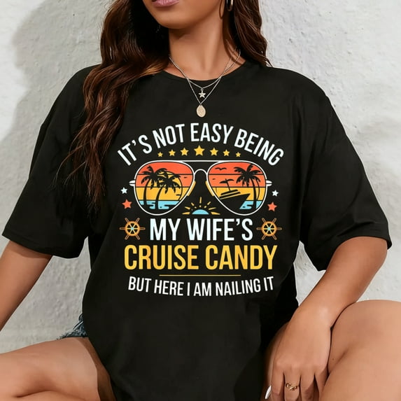 100% Cotton Matching Couples Cruise Candy Husband and Wife Cruise T ...